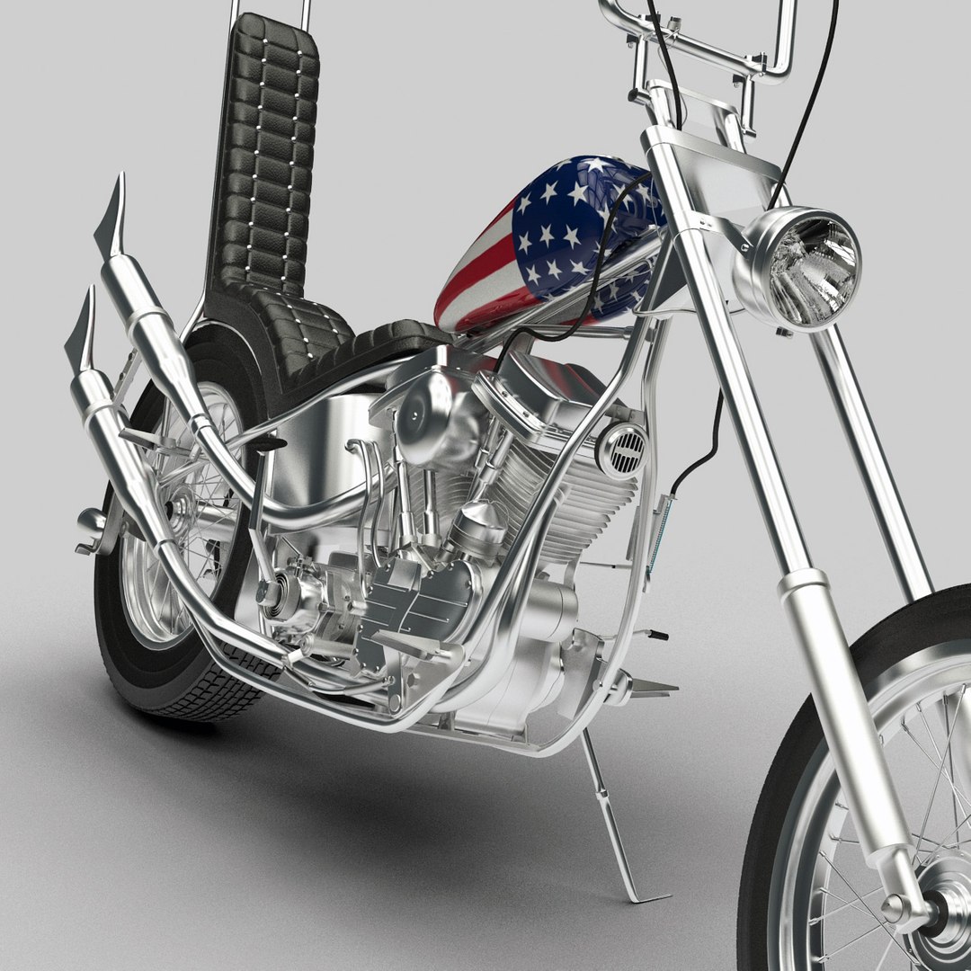 Easy Rider Motorcycle 3d Model