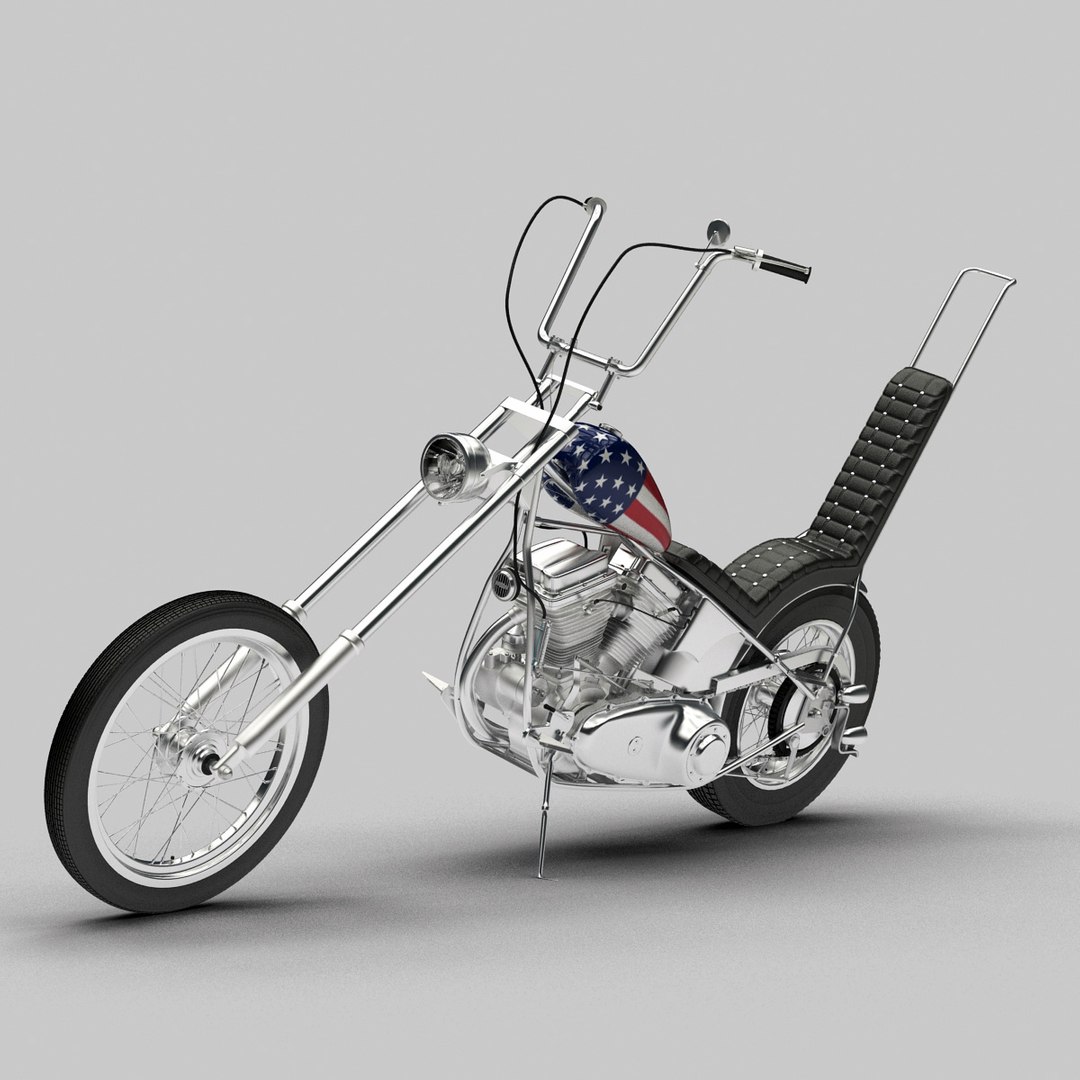 Easy Rider Motorcycle 3d Model
