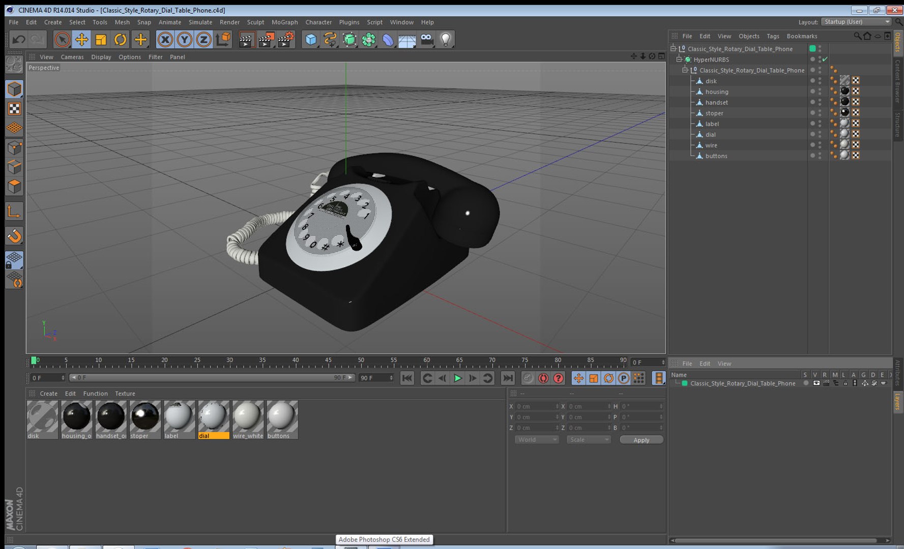 Classic Style Rotary Dial Model - TurboSquid 1391983