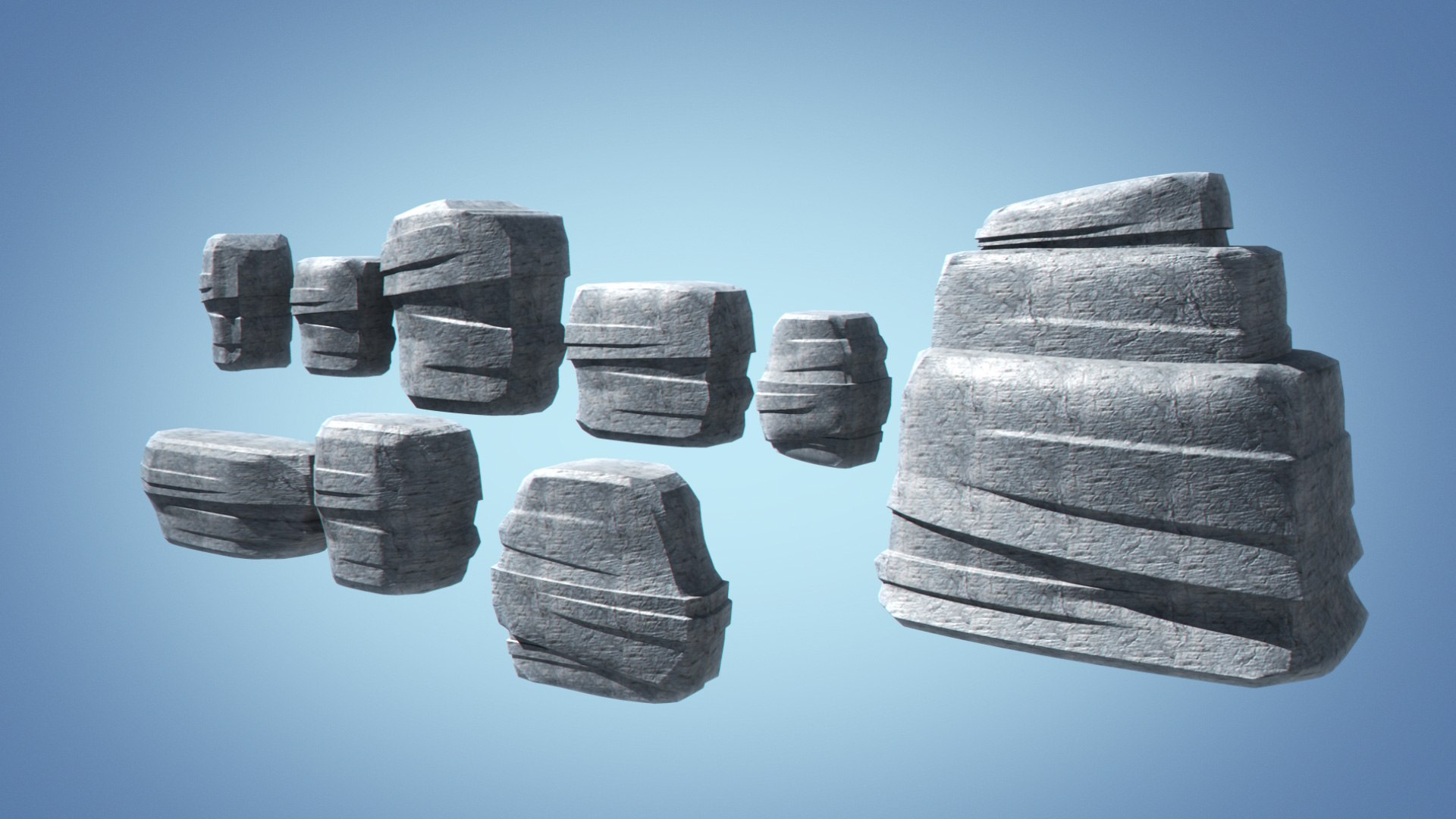 3d Stylized Cliff Rock Model