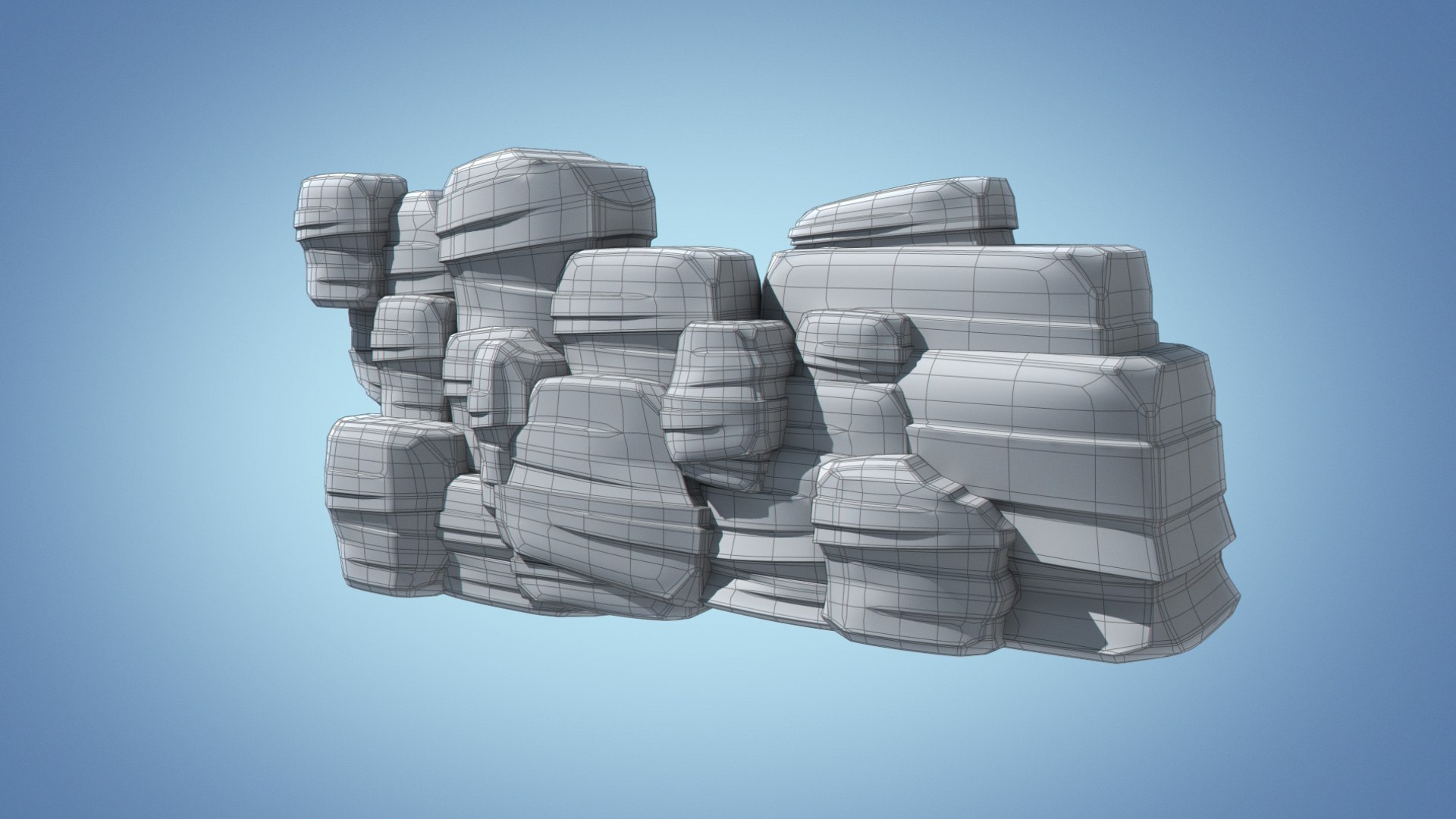 3d Stylized Cliff Rock Model