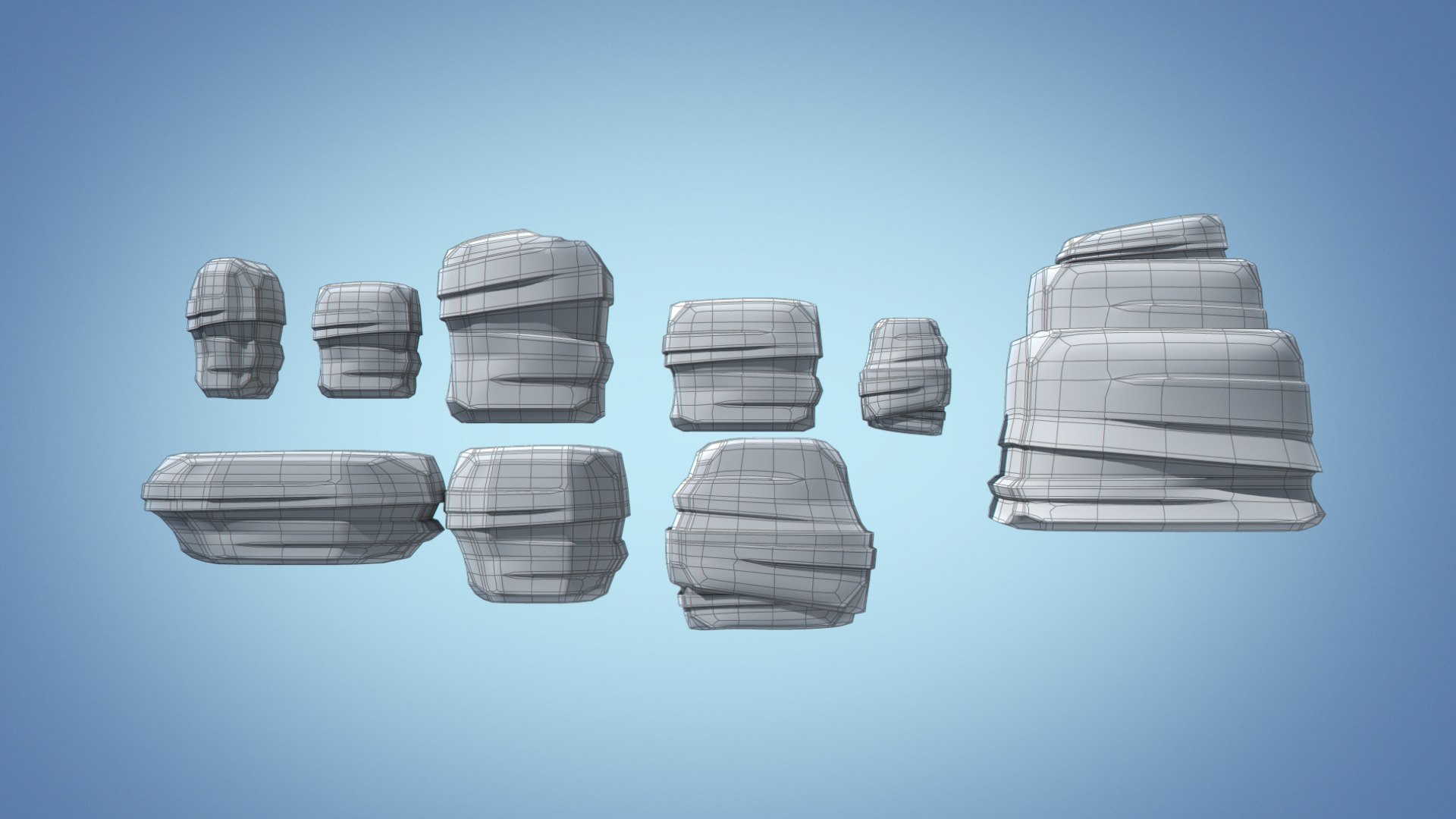 3d Stylized Cliff Rock Model