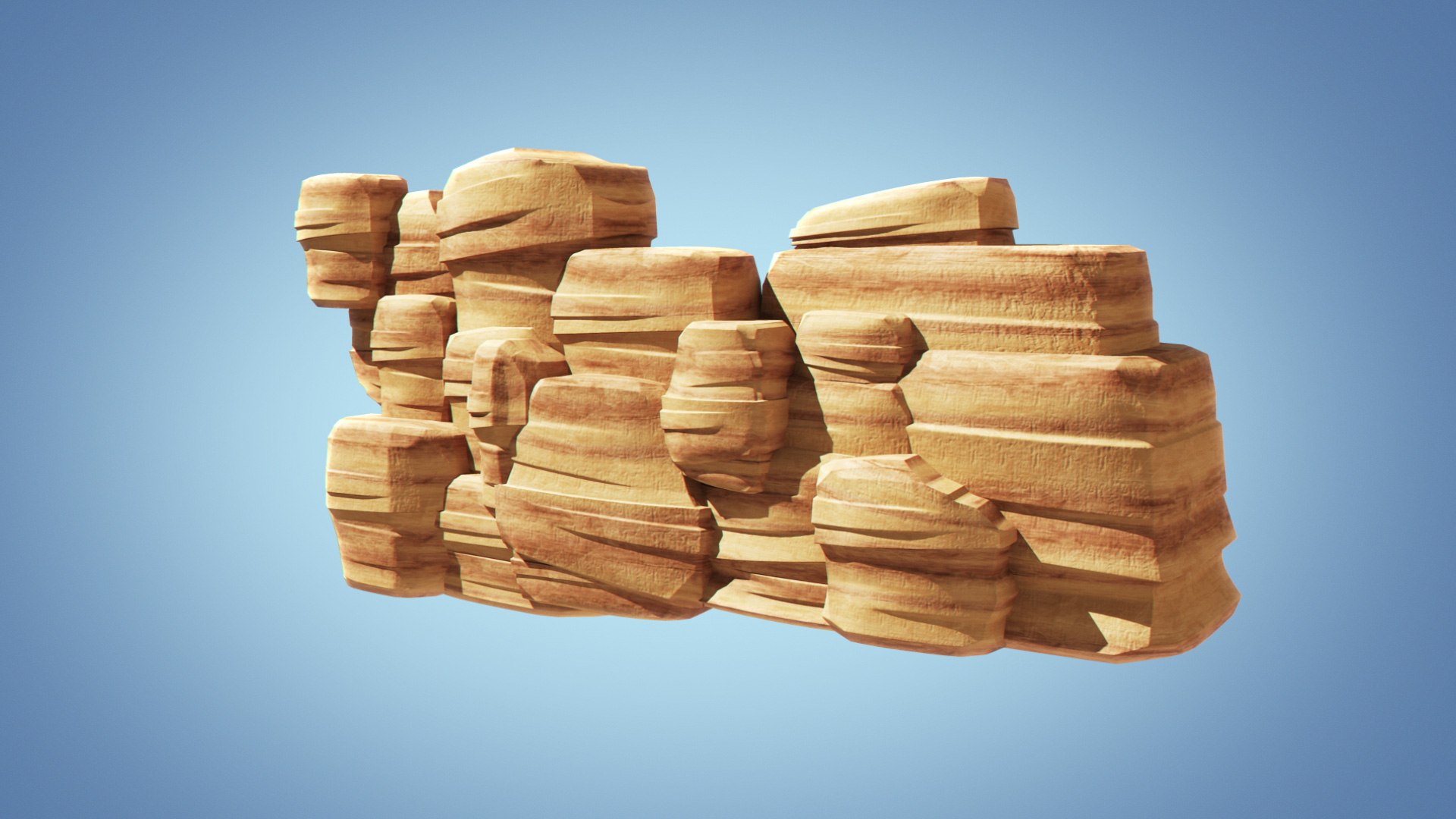 3d Stylized Cliff Rock Model
