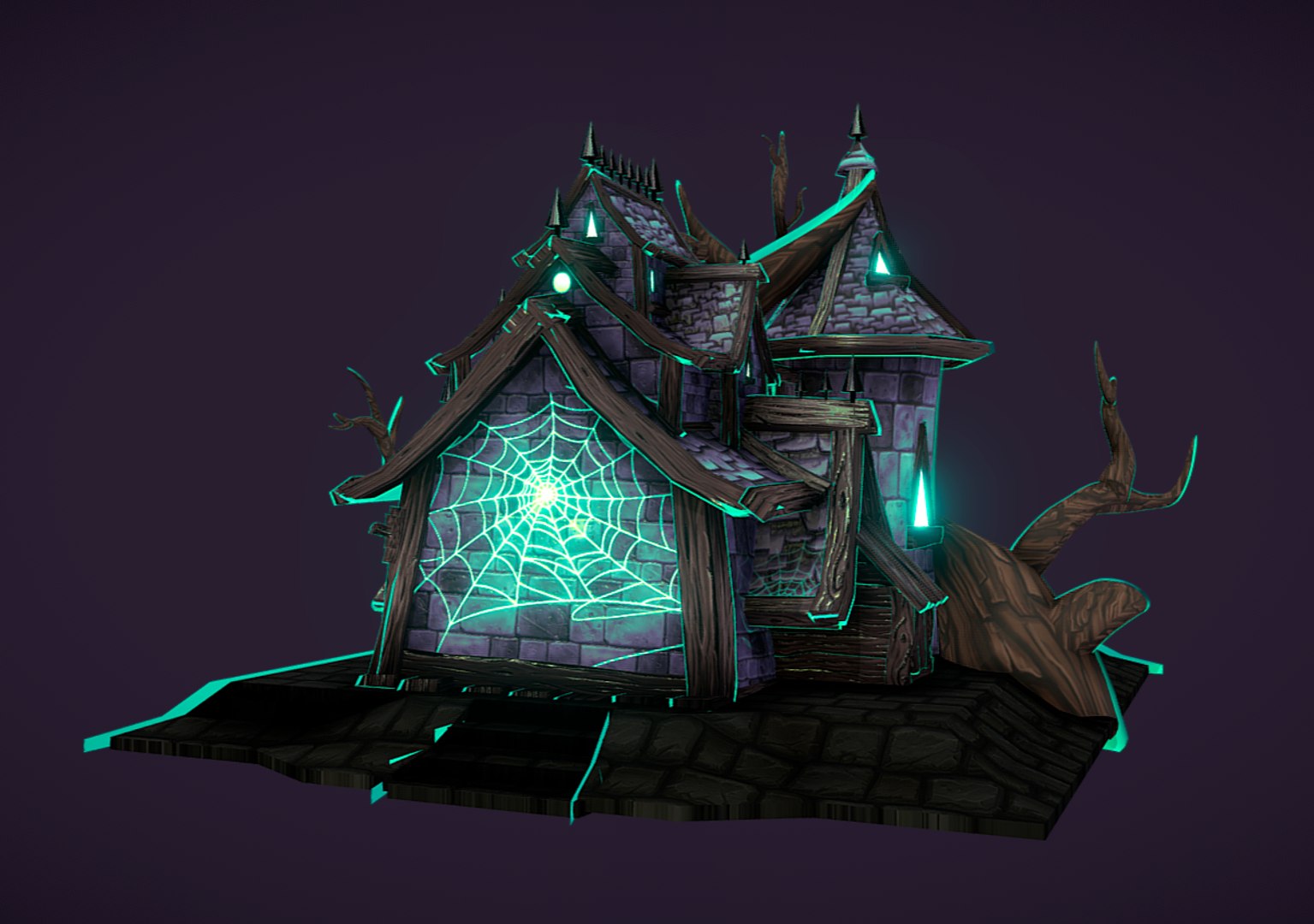 3D Dark House Model - TurboSquid 1330636