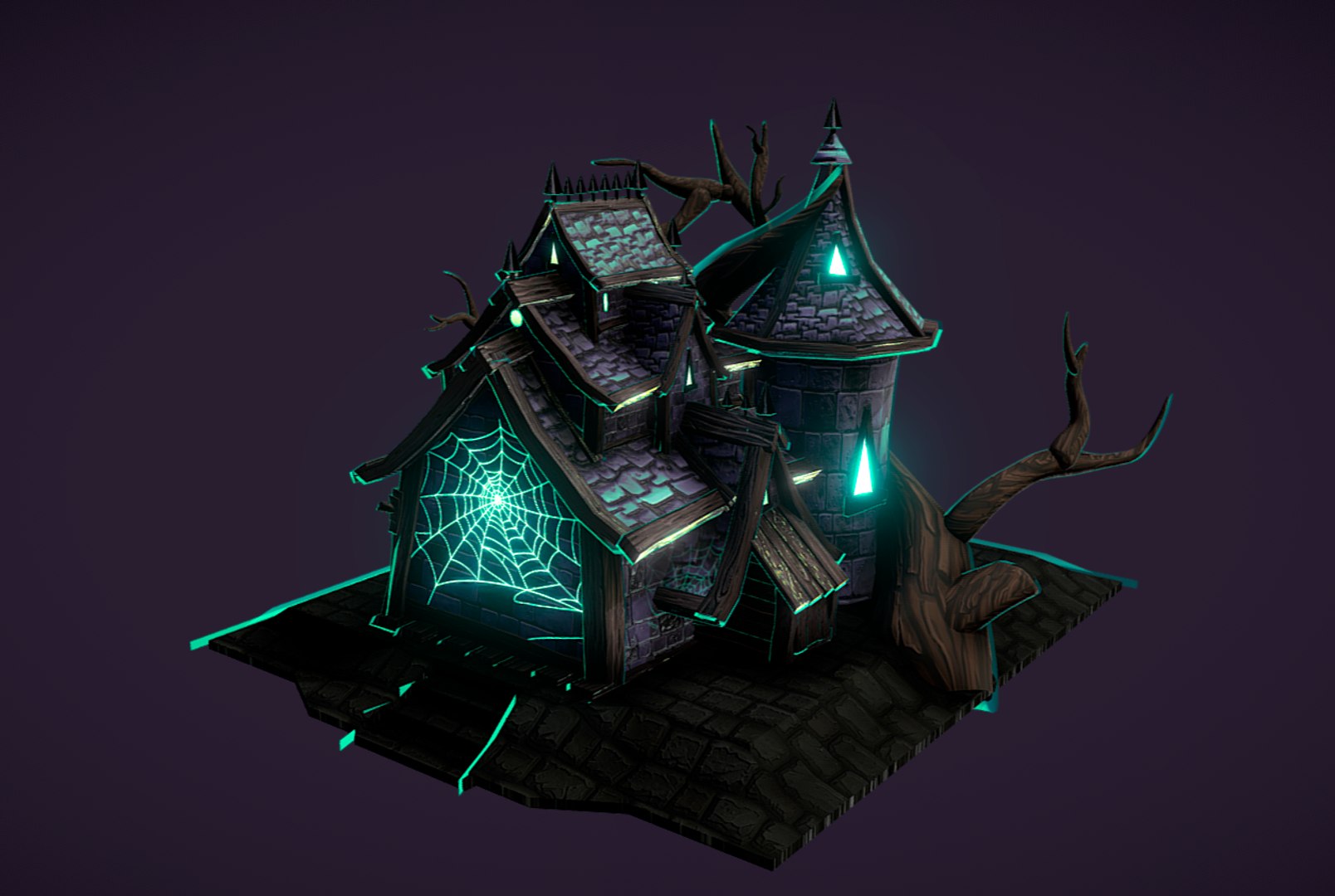 3D Dark House Model - TurboSquid 1330636
