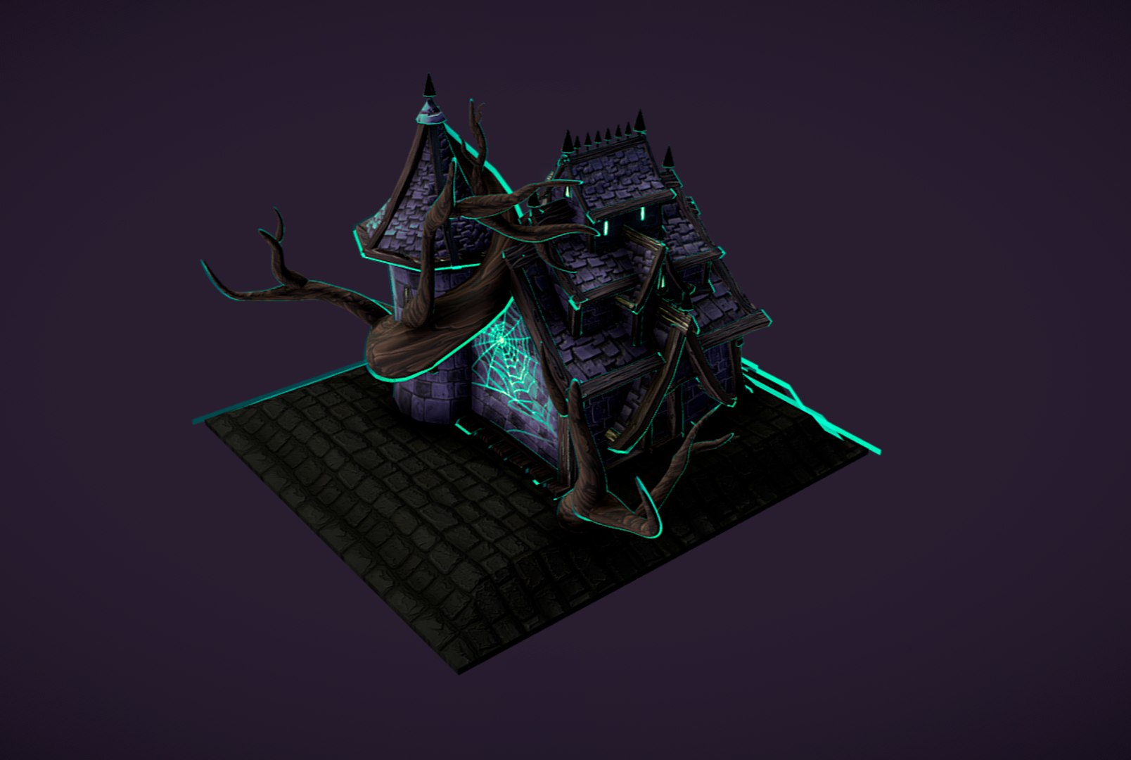3D Dark House Model - TurboSquid 1330636