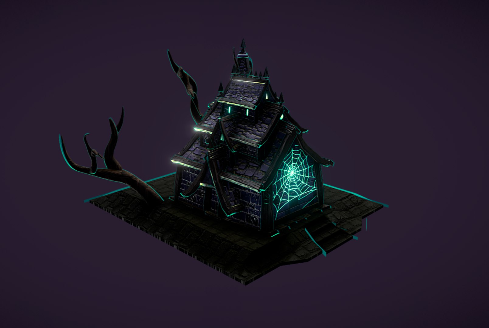3D Dark House Model - TurboSquid 1330636