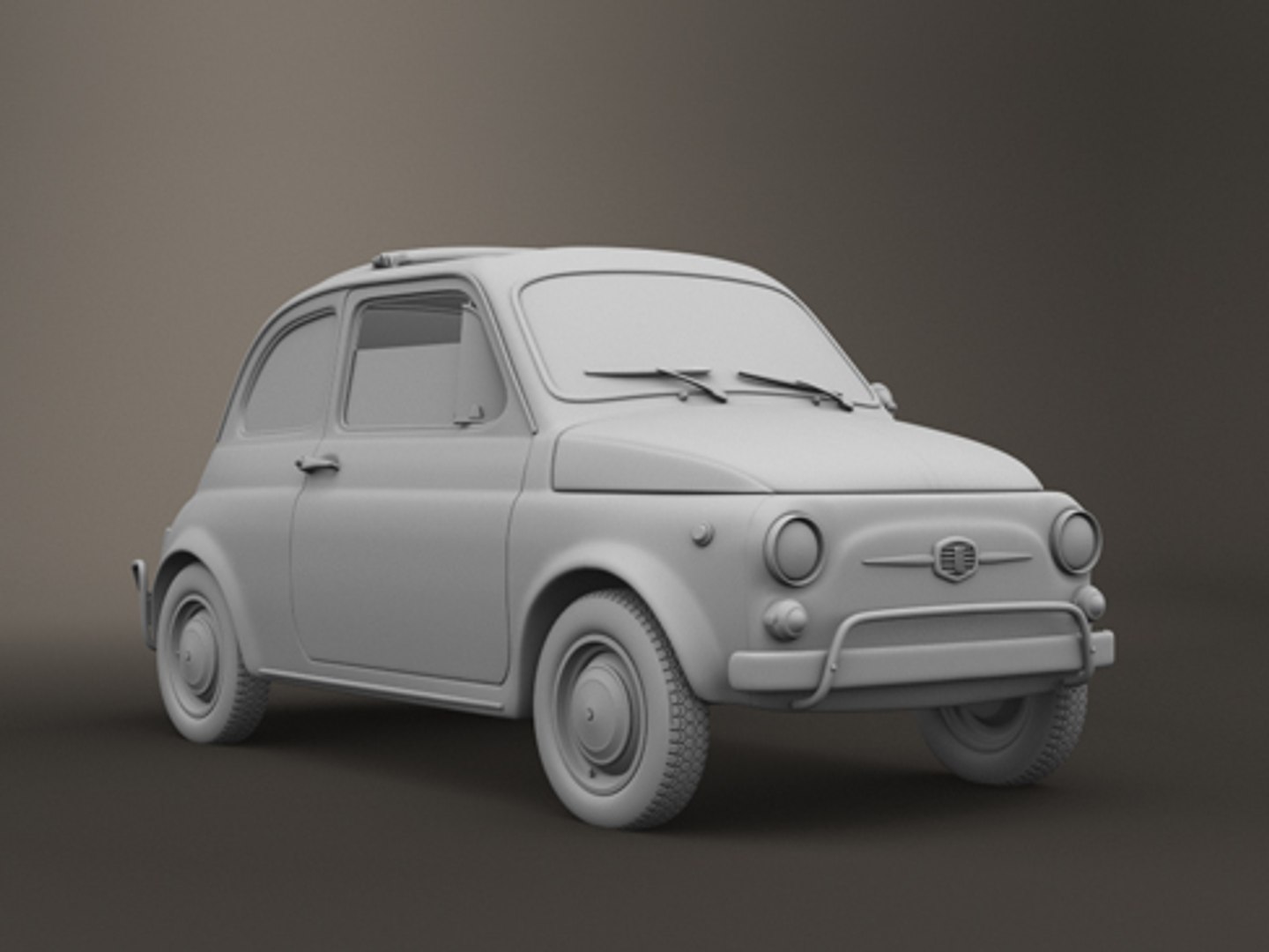 3d Fiat 500 Model