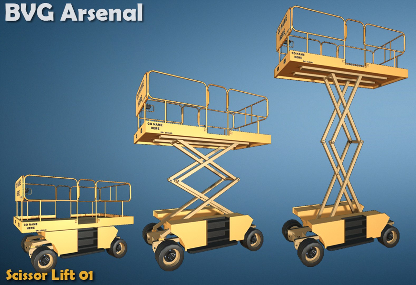 1 Scissor Lift 3d Fbx