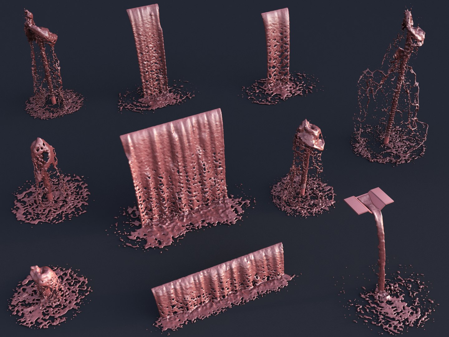 Animated Water Elements 3D Model - TurboSquid 2195688