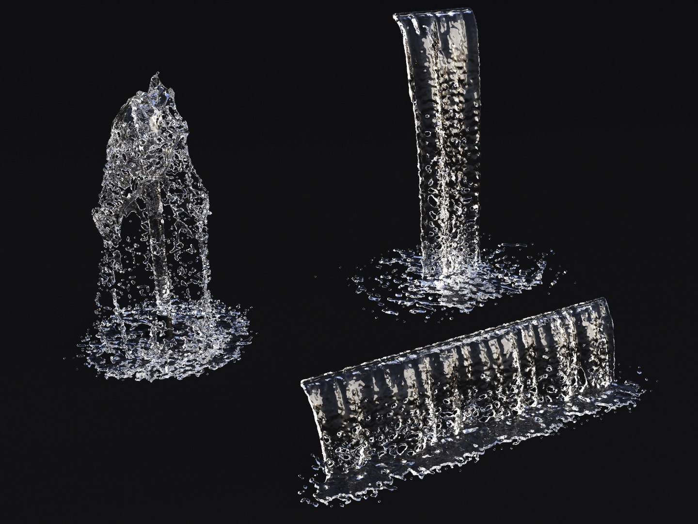 Animated Water Elements 3D Model - TurboSquid 2195688