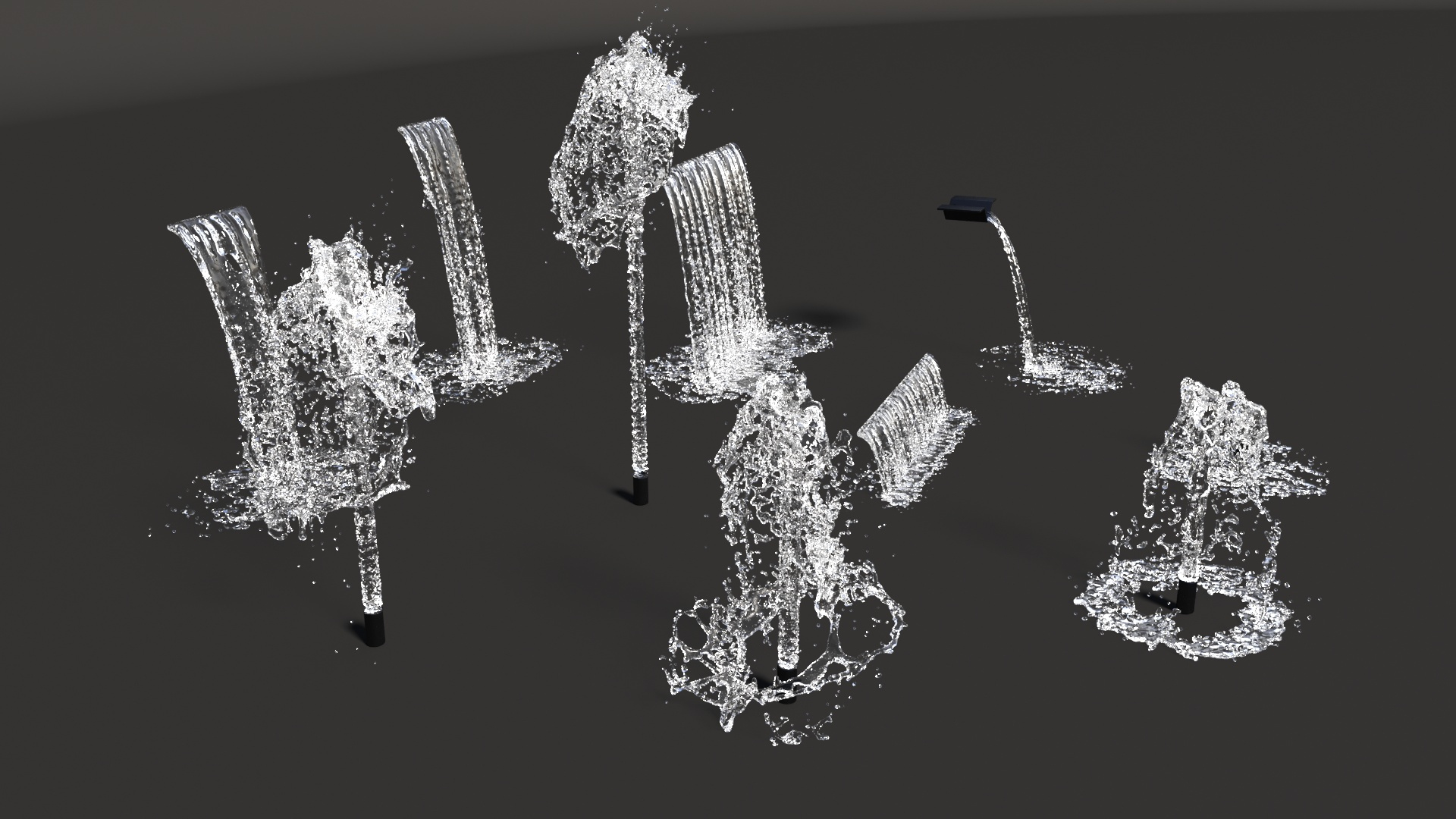 Animated Water Elements 3D Model - TurboSquid 2195688