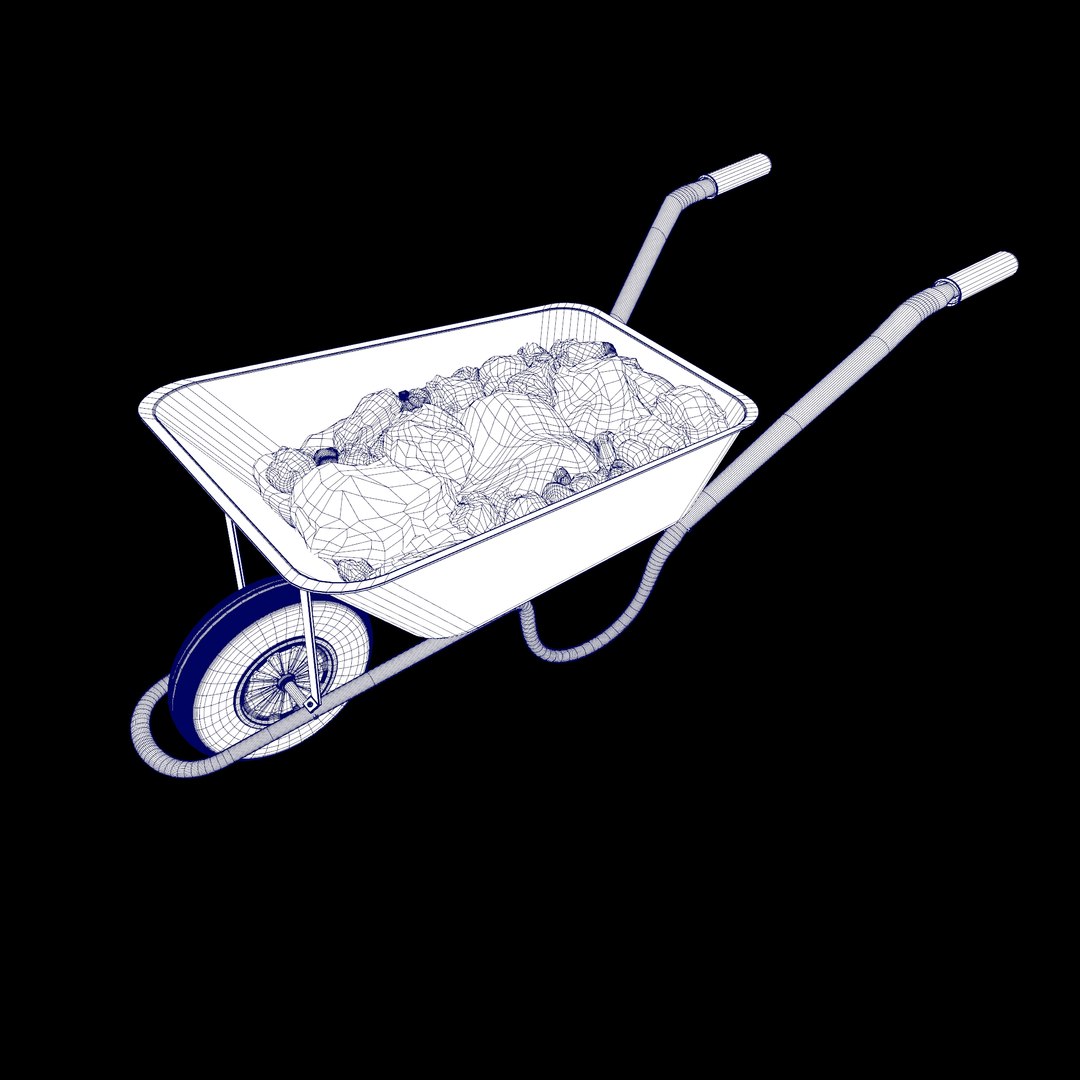3D Generic Wheelbarrow Loaded - TurboSquid 2117251