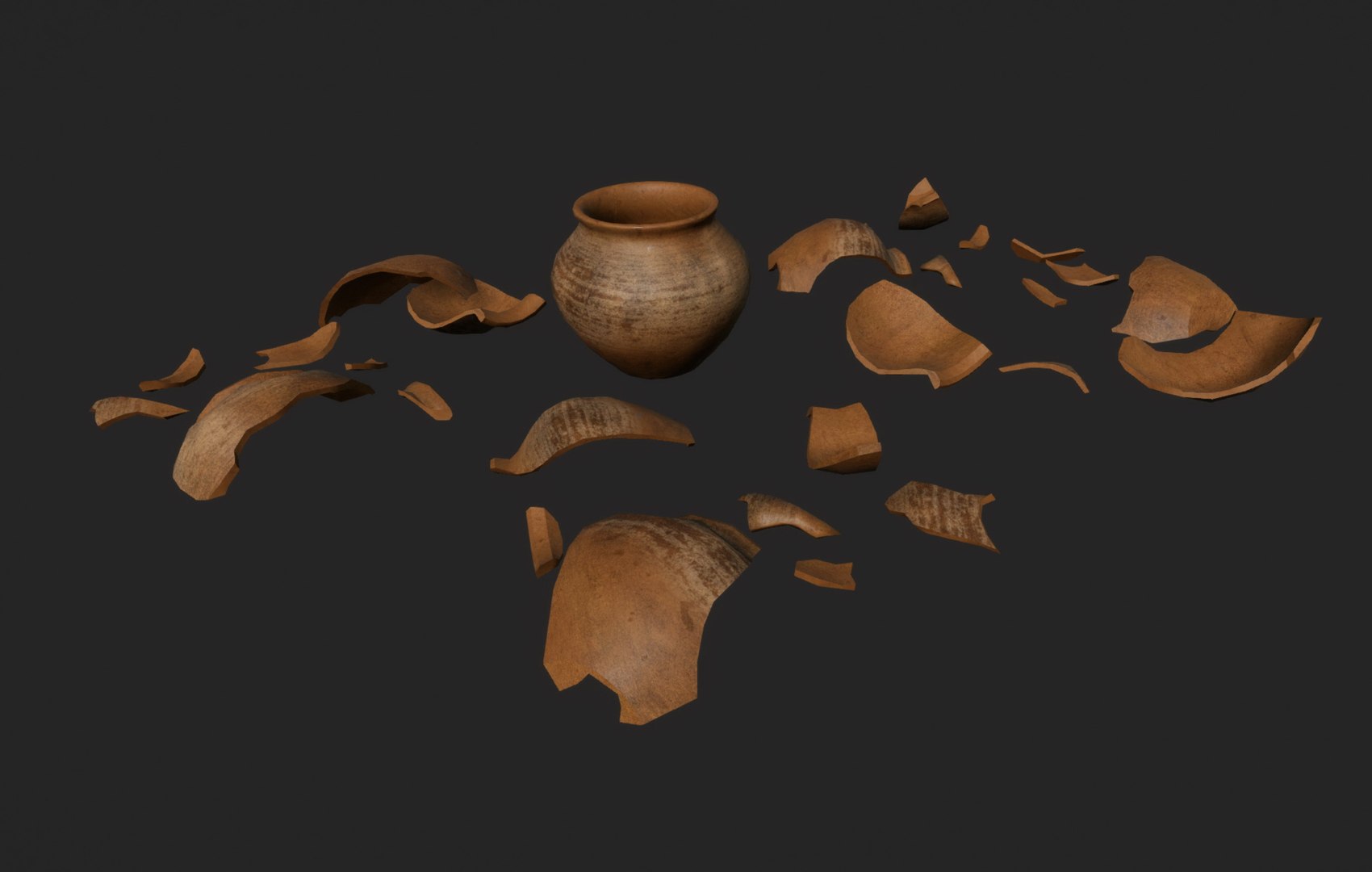 Pottery Shards Set Model - TurboSquid 1577272