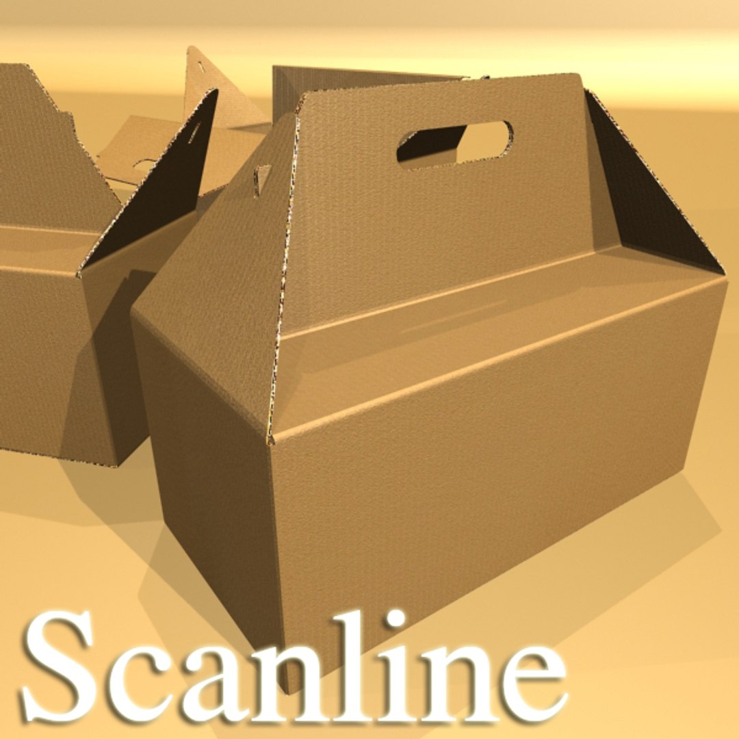 3d model photorealistic cardboard box resolution