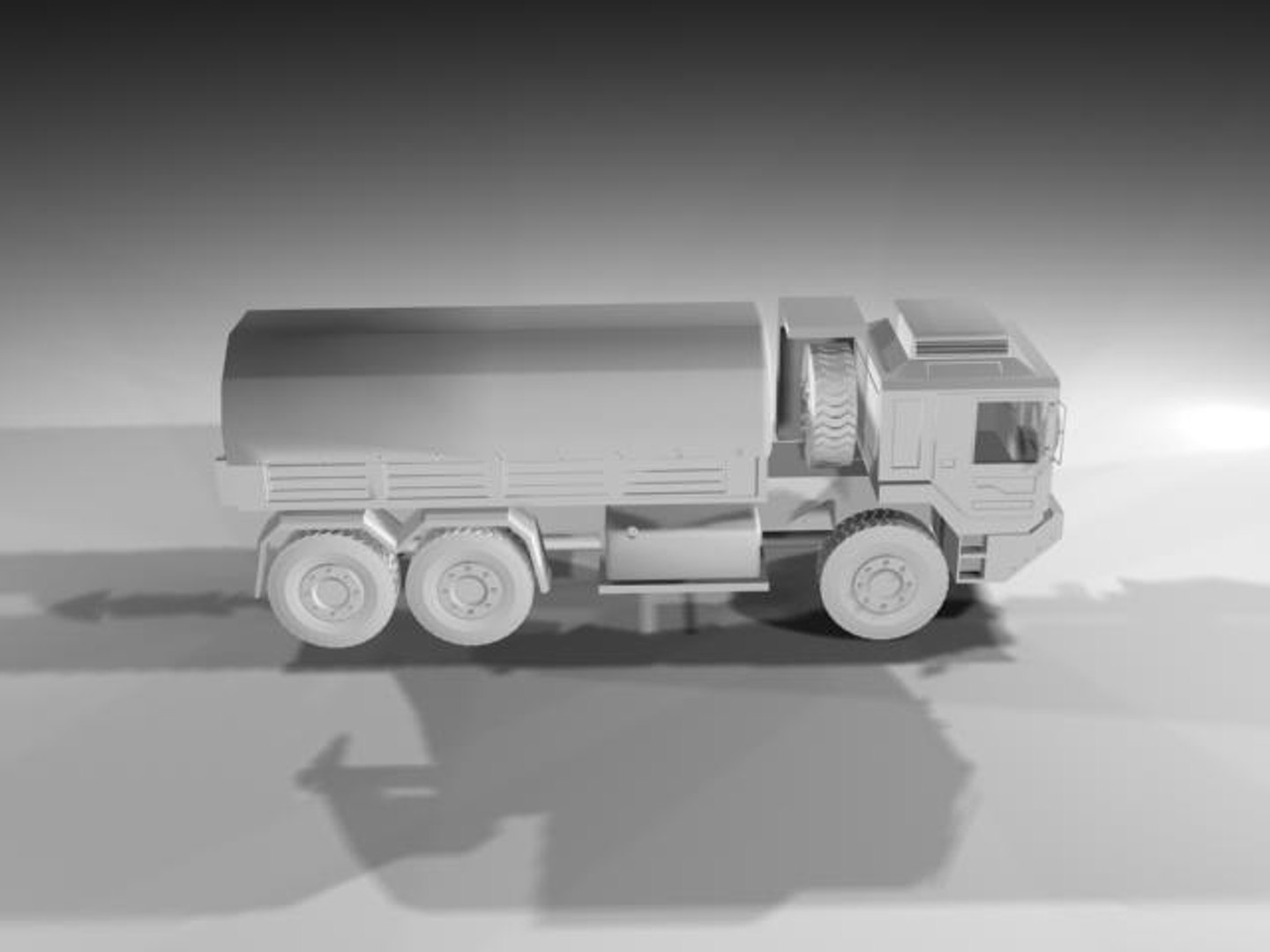 3d model military truck