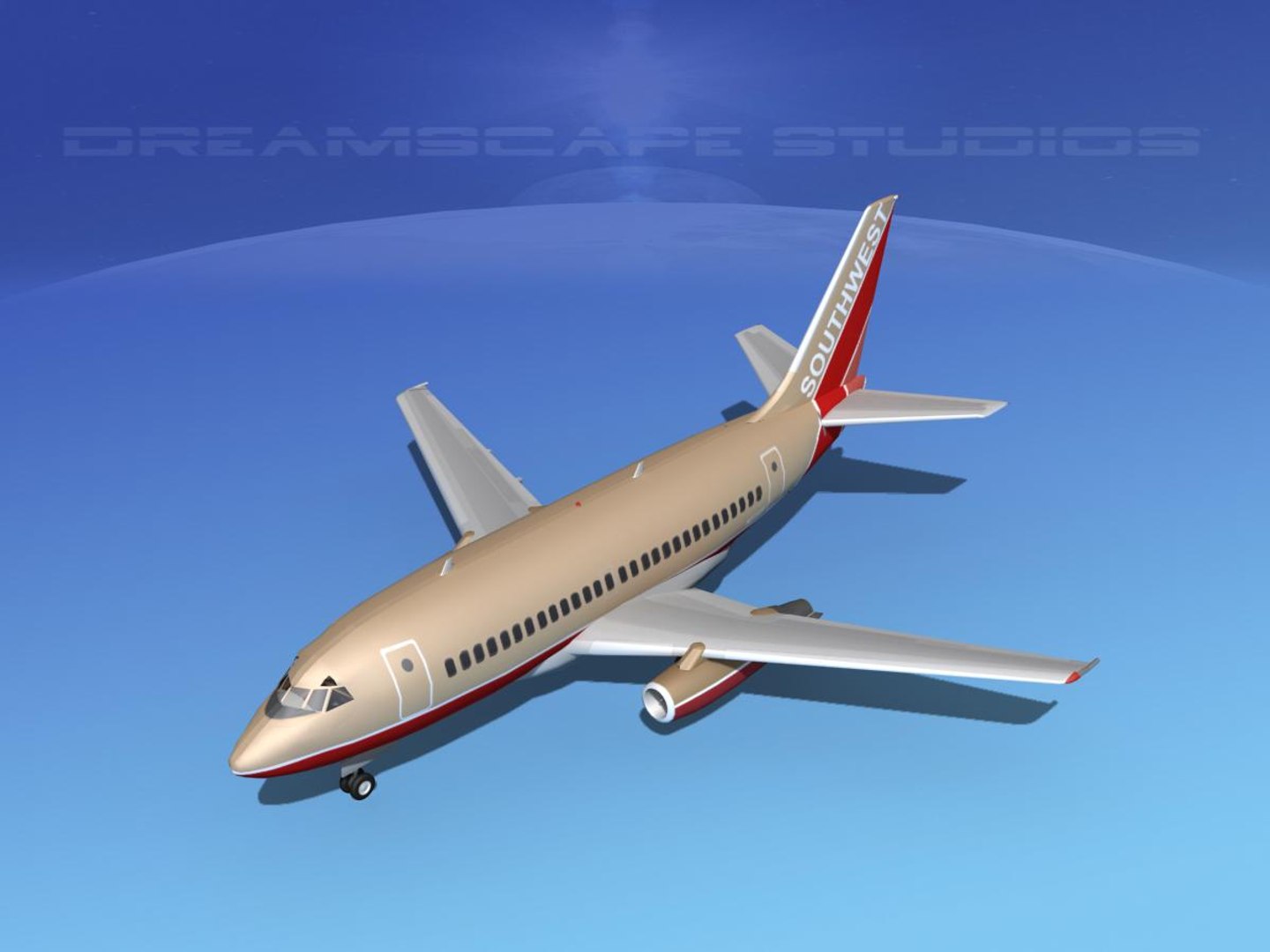 Boeing 737 737-100 3d Model