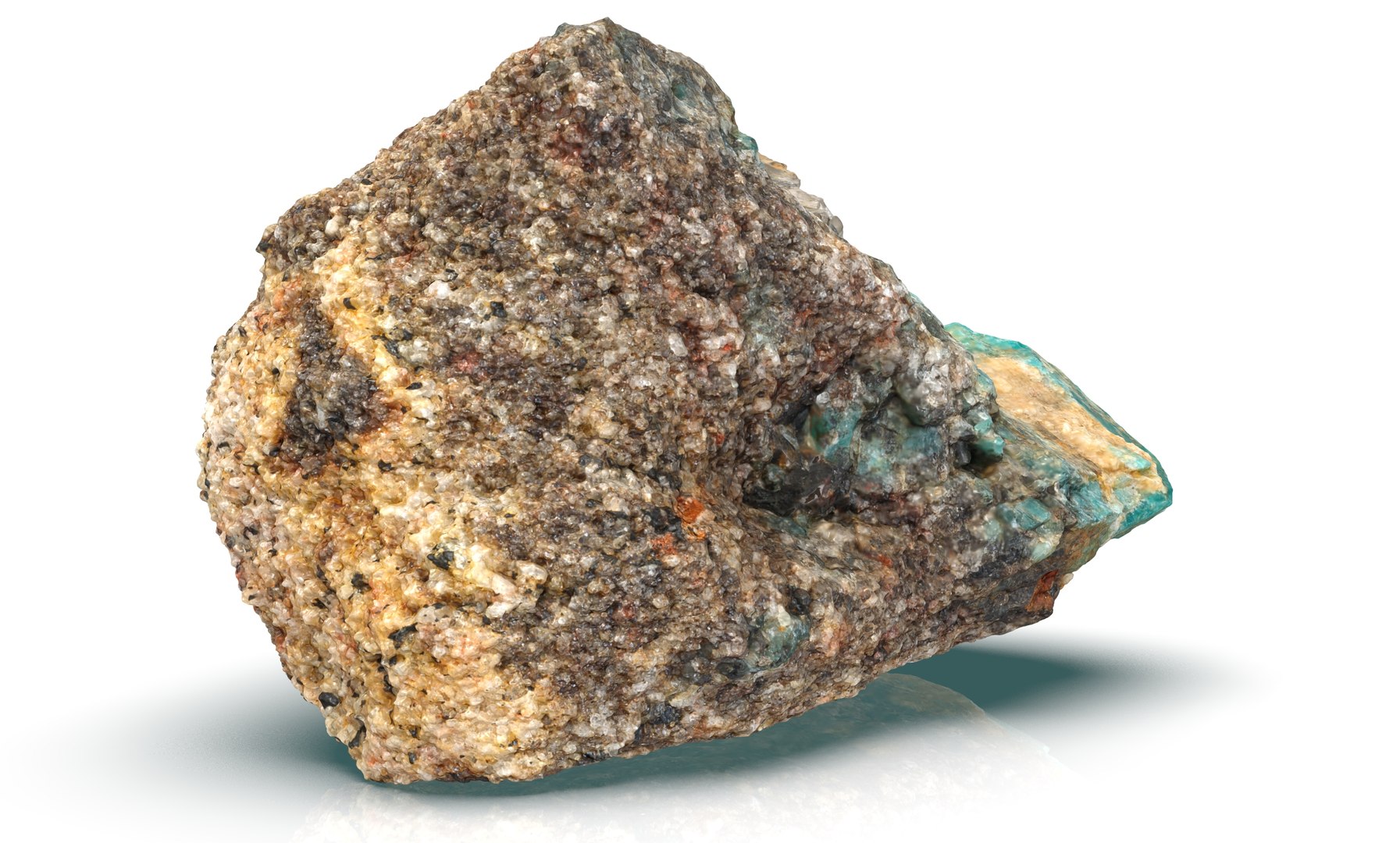 3D Amazonite In The Rock - TurboSquid 2065474