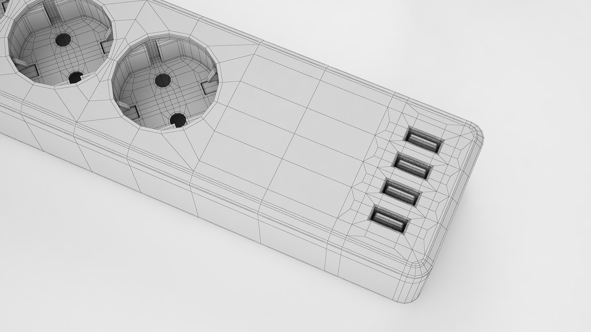 Power Strip Outlet 3D Model - TurboSquid 1482406