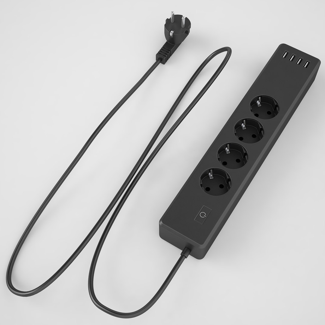 Power Strip Outlet 3D Model - TurboSquid 1482406