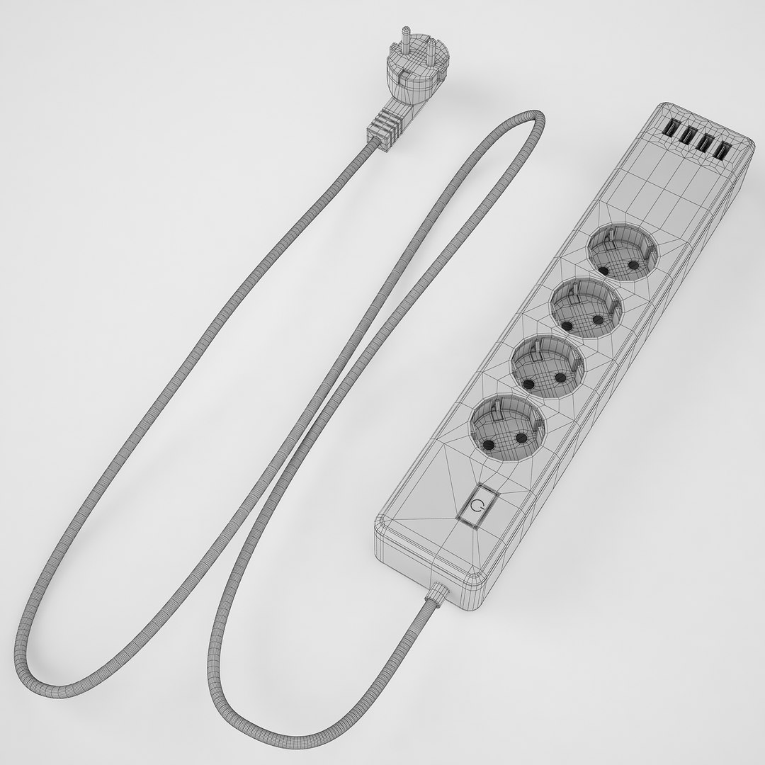 Power Strip Outlet 3D Model - TurboSquid 1482406