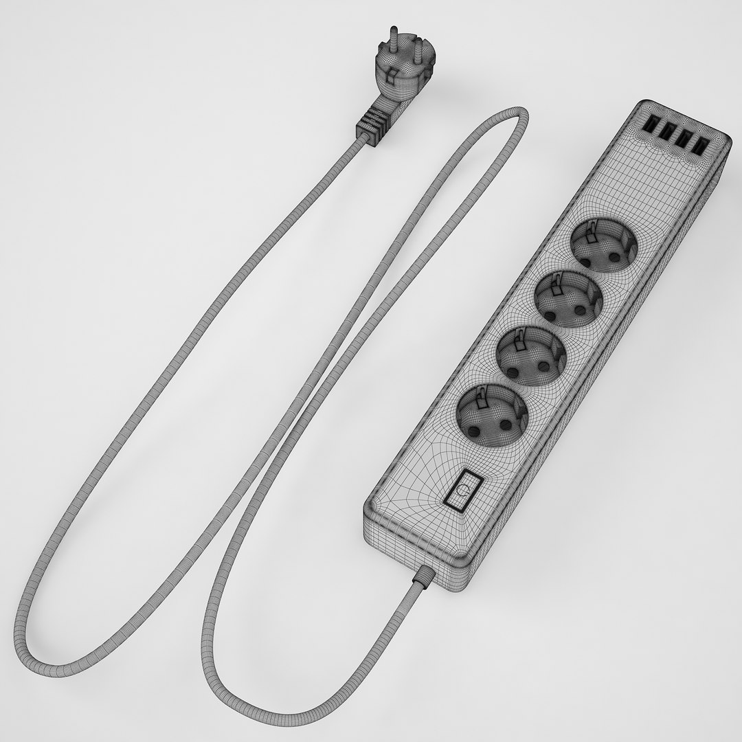 Power Strip Outlet 3D Model - TurboSquid 1482406