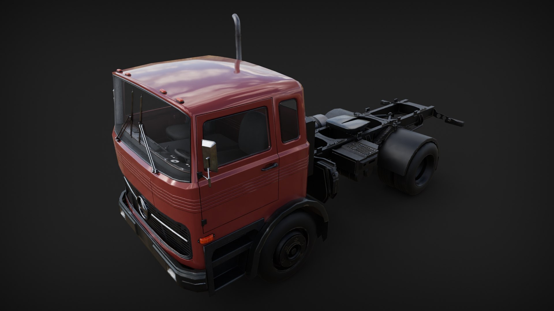 Benz Truck Cab 3D Model - TurboSquid 2126738