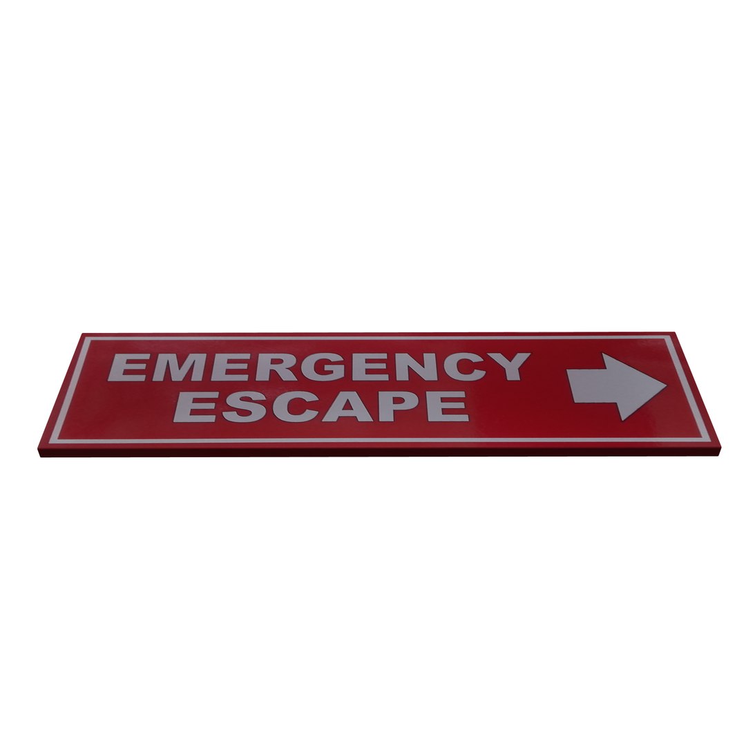 Emergency Escape Poster Model - TurboSquid 2172637