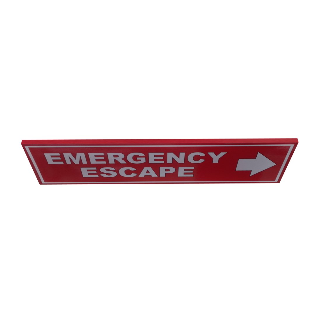 Emergency Escape Poster Model - TurboSquid 2172637