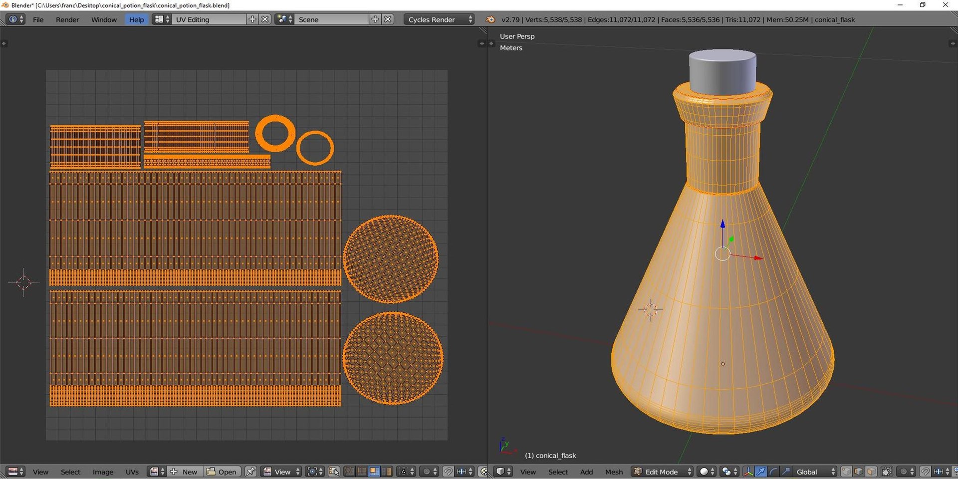 Conical Potion Flask 3D Model - TurboSquid 1480210