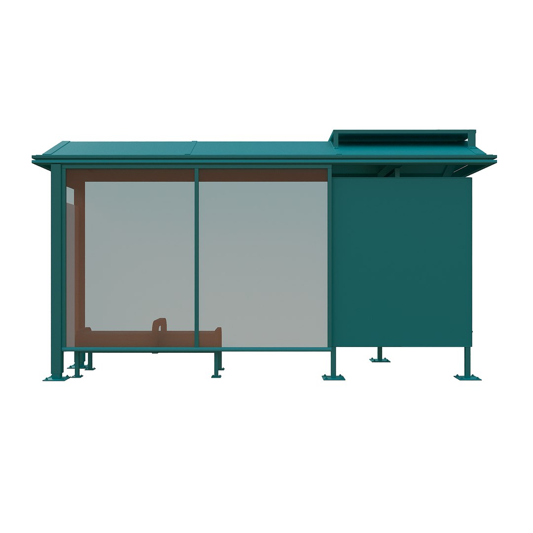 Bus Stop USA Low-poly 3D Model Low-poly 3D Model 3D Model - TurboSquid ...