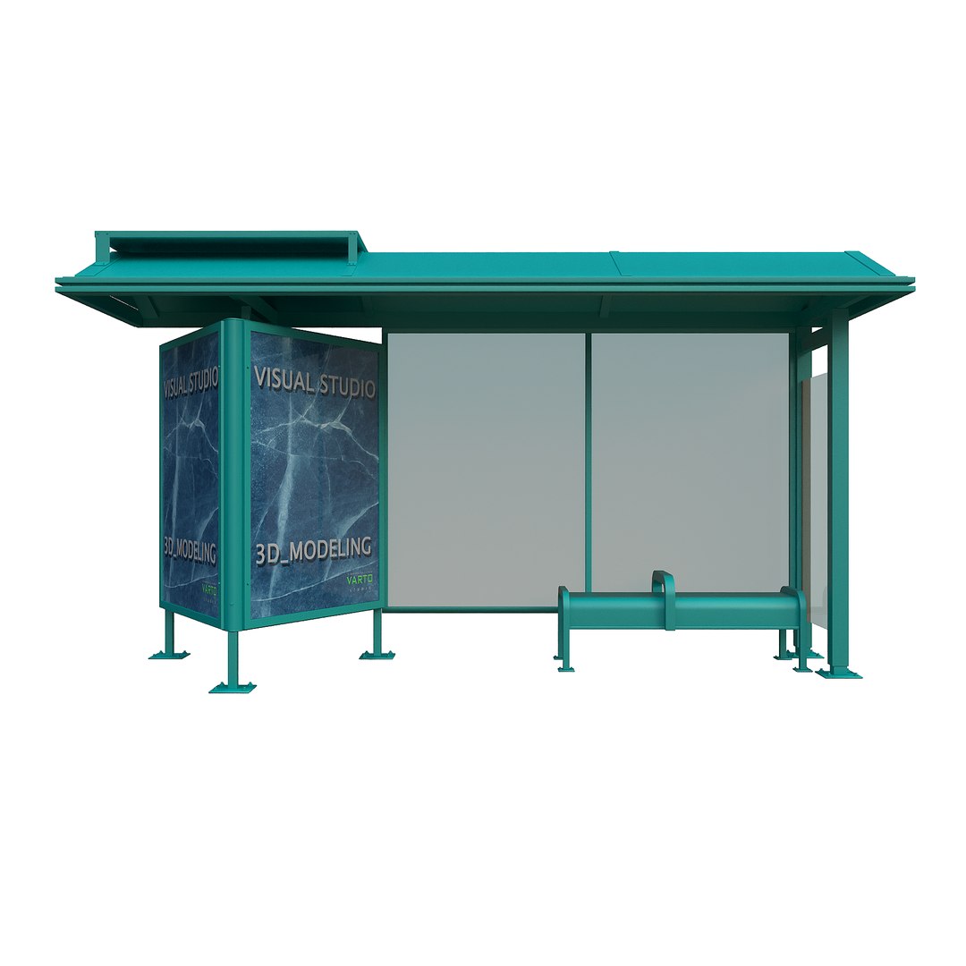 Bus Stop USA Low-poly 3D Model Low-poly 3D Model 3D Model - TurboSquid ...