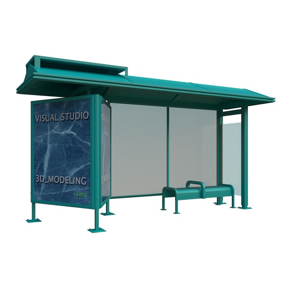 Bus Stop USA Low-poly 3D model Low-poly 3D model 3D model - TurboSquid ...