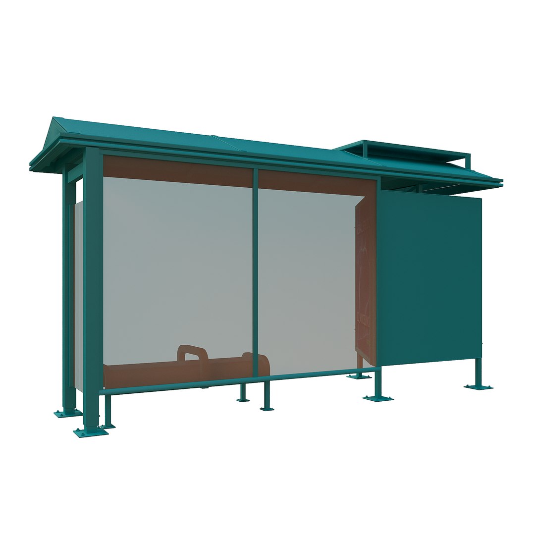 Bus Stop USA Low-poly 3D Model Low-poly 3D Model 3D Model - TurboSquid ...
