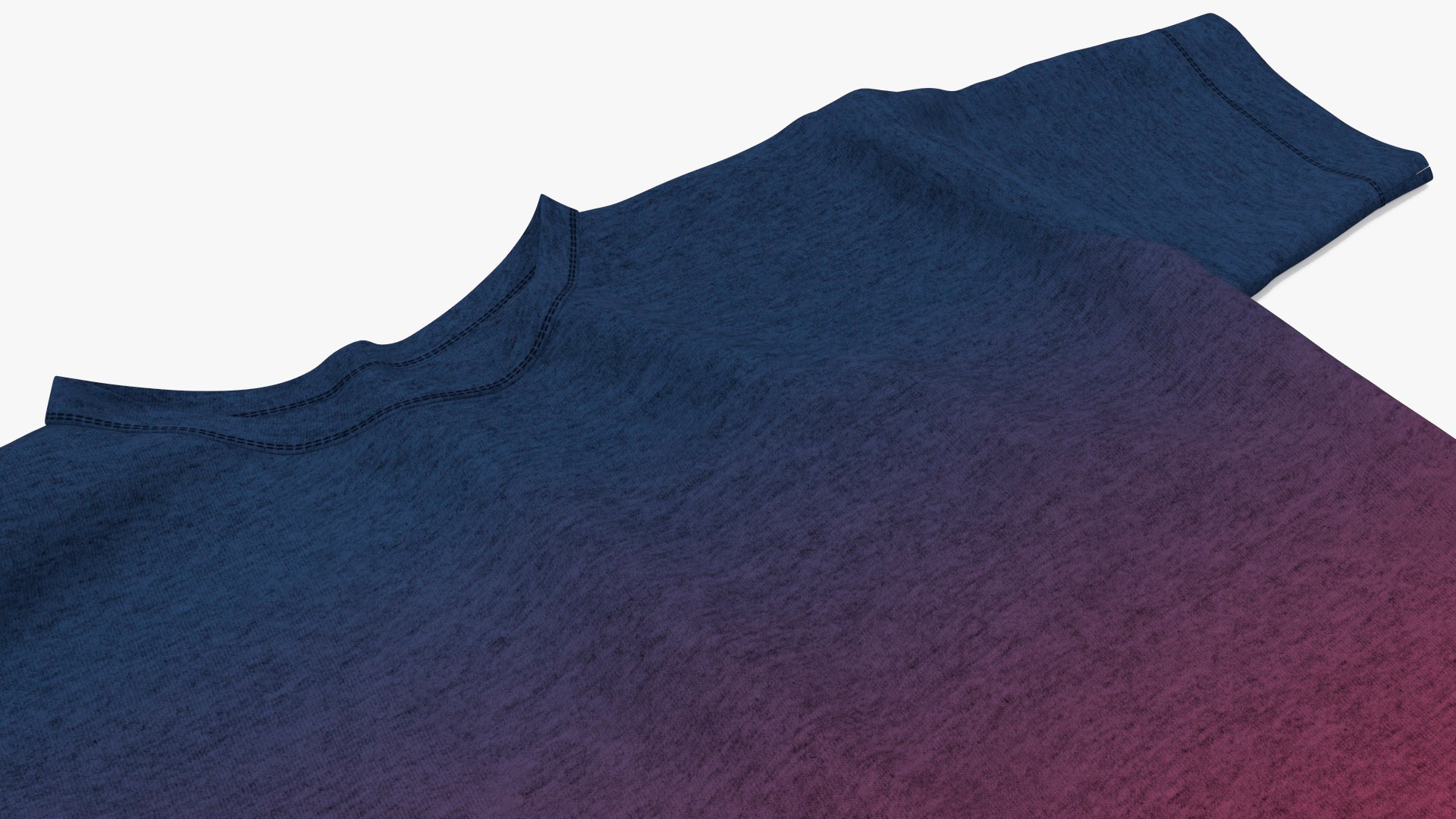Red and Blue Gradient Stretch T Shirt Flat Lay model - TurboSquid 2142595