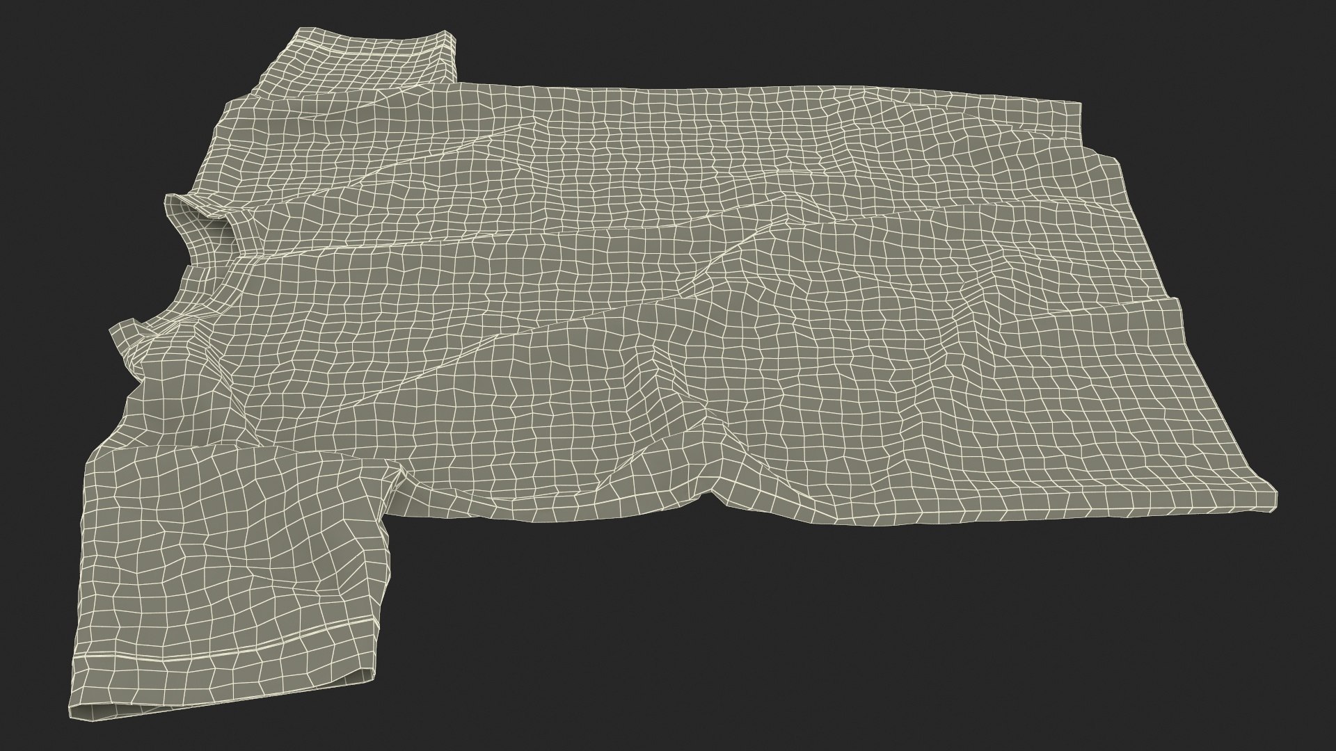 Red and Blue Gradient Stretch T Shirt Flat Lay model - TurboSquid 2142595