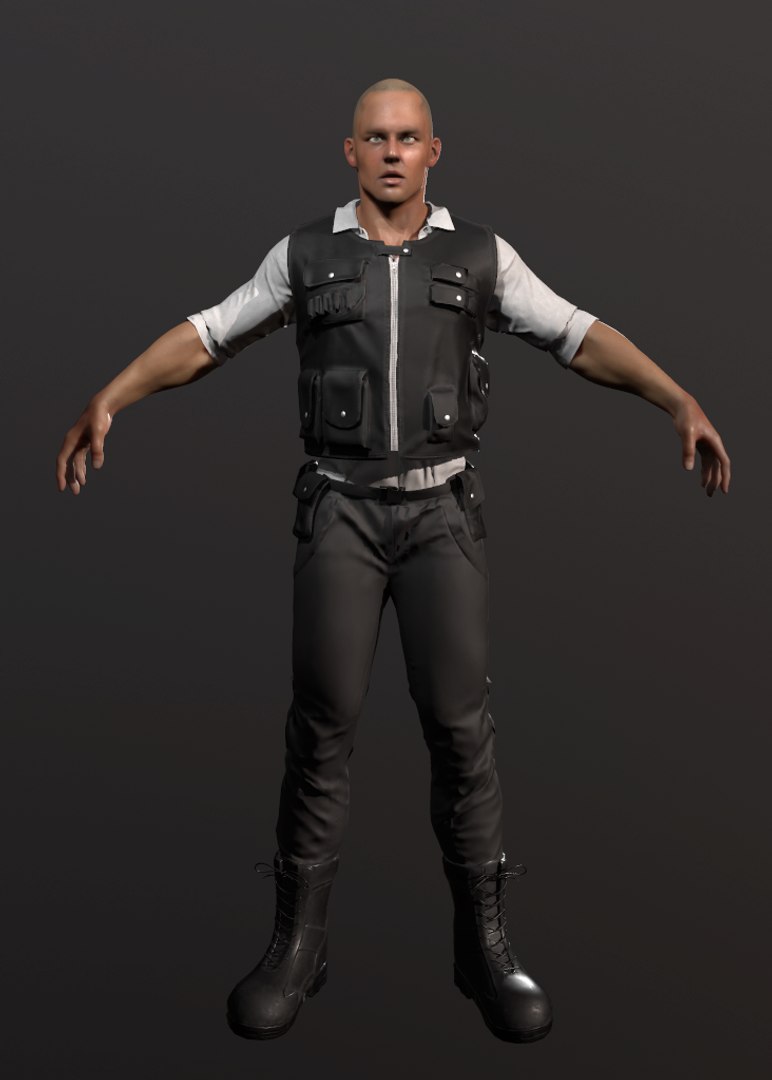 3D Security Guard Police - TurboSquid 1308079