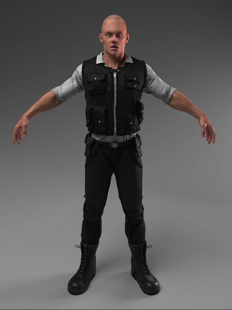 3D Security Guard Police - TurboSquid 1308079