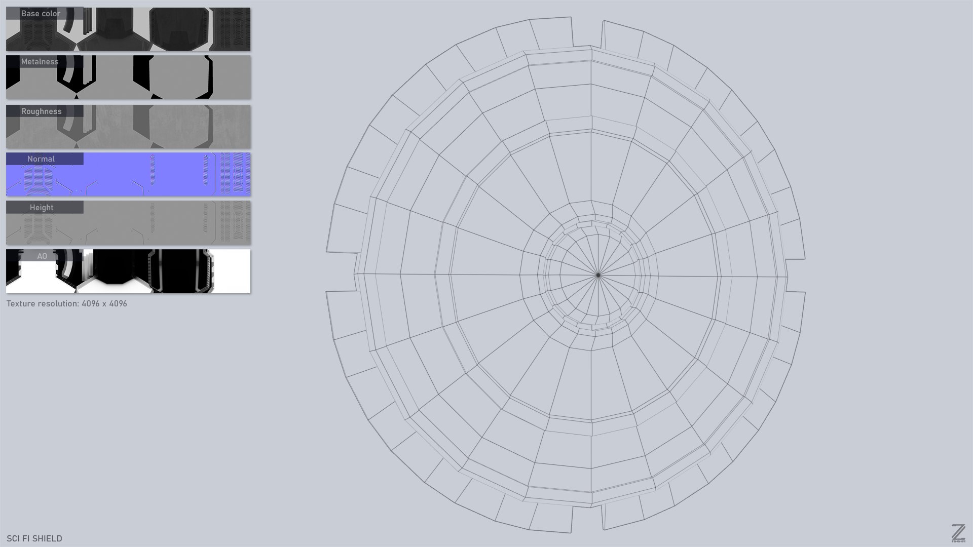 3D Sci fi shield model - TurboSquid 2167034