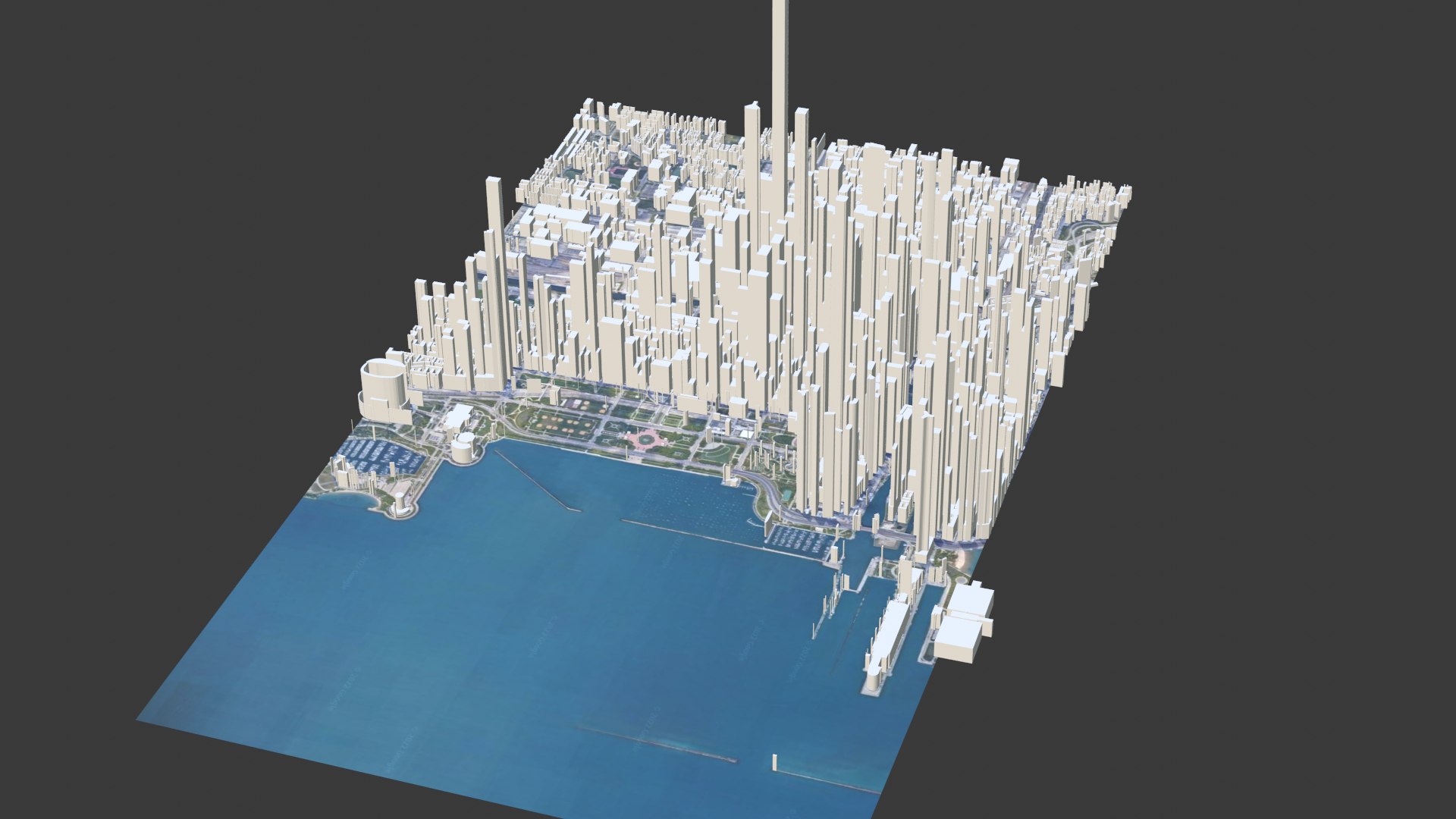 Chicago City model - TurboSquid 1902283