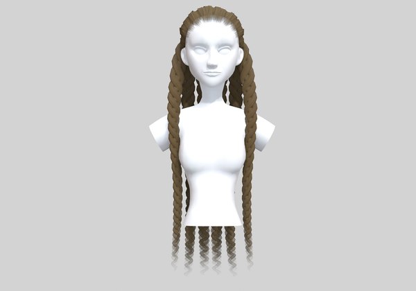 3D Braids Long Hairstyle model - TurboSquid 1943328