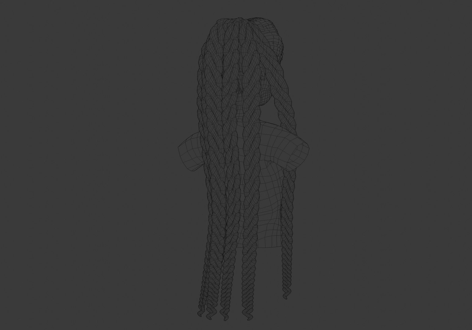 3D Braids Long Hairstyle model - TurboSquid 1943328