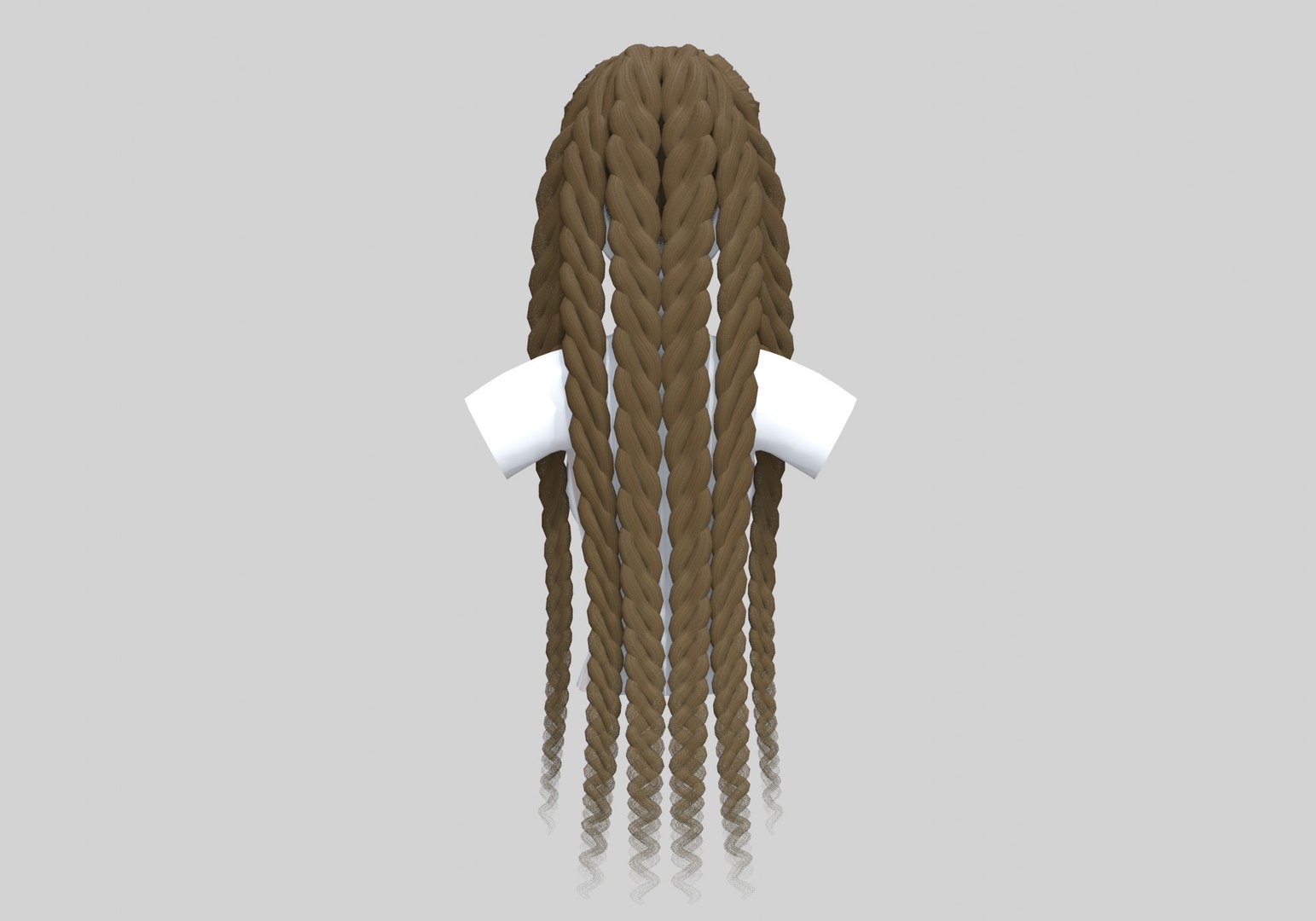 3D Braids Long Hairstyle model - TurboSquid 1943328