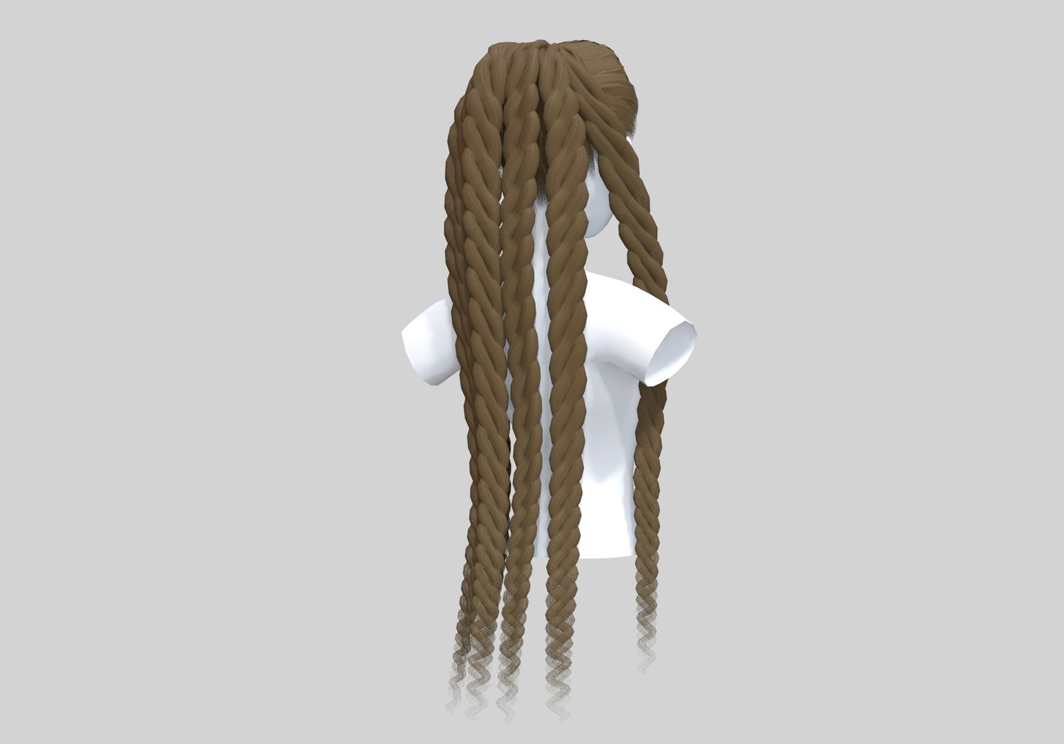 3D Braids Long Hairstyle model - TurboSquid 1943328