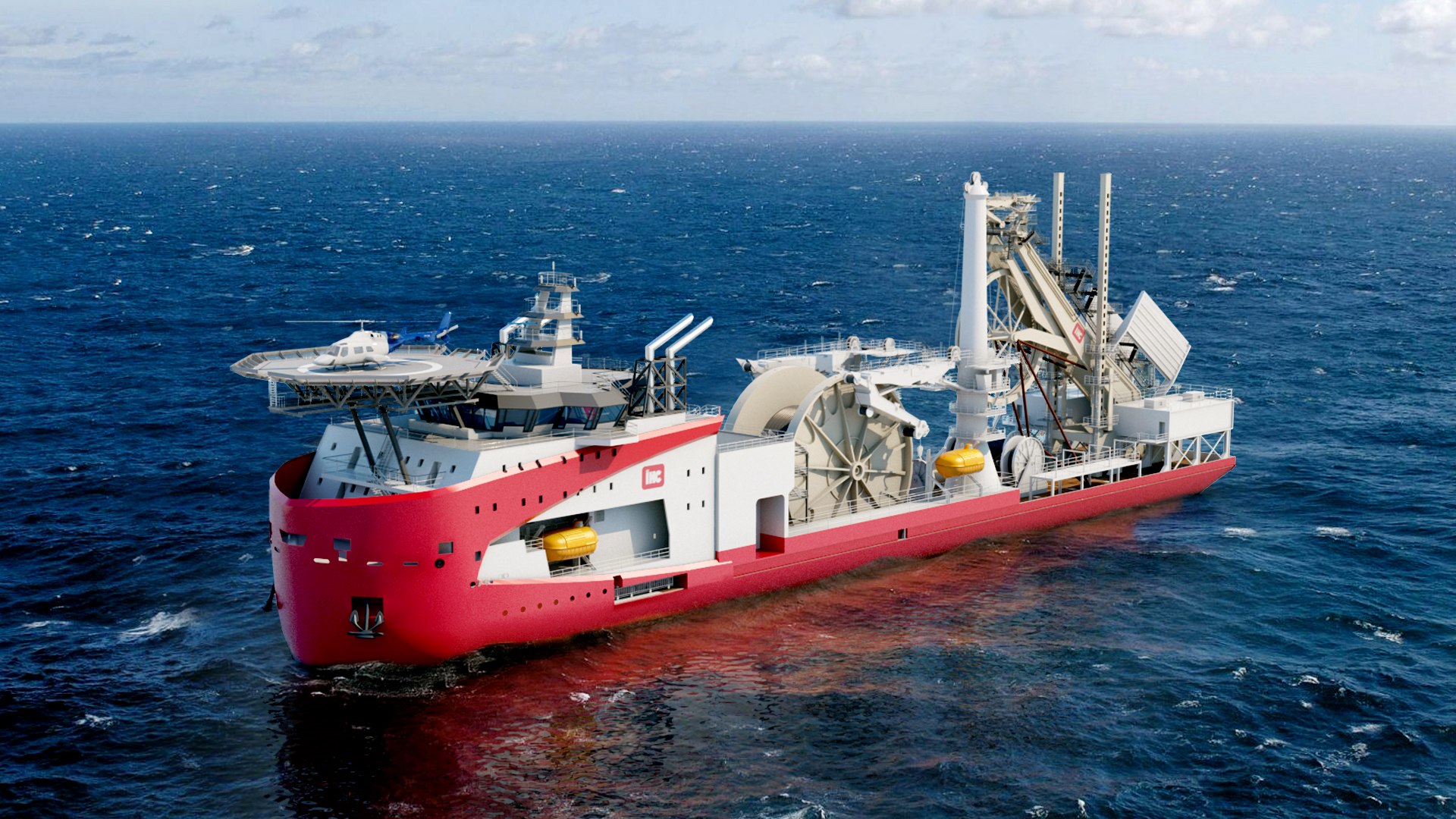 Subsea Reel Laying Vessel 3D Model - TurboSquid 1472972