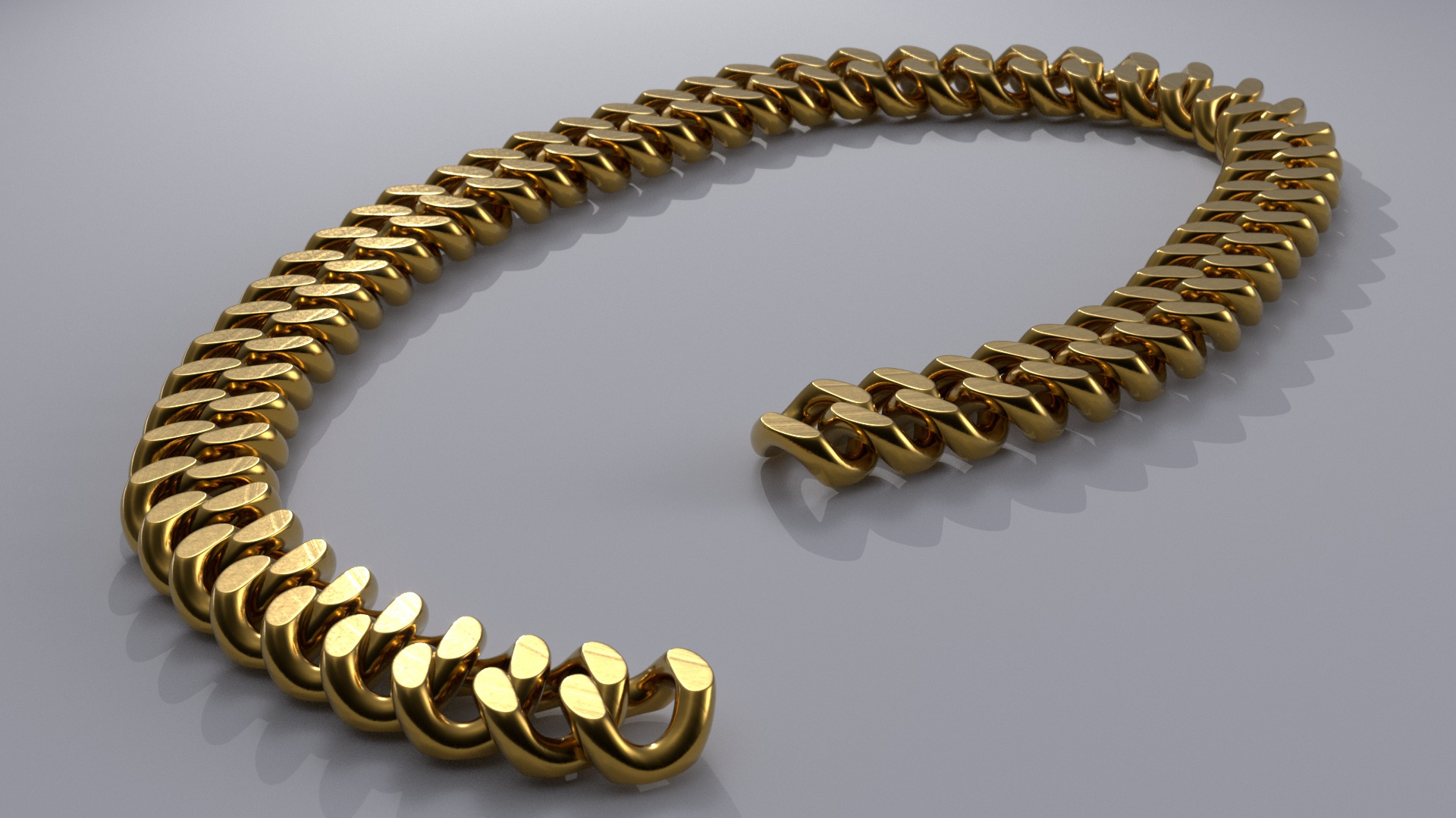 Very Basic Cuban Chain Model - TurboSquid 1886262