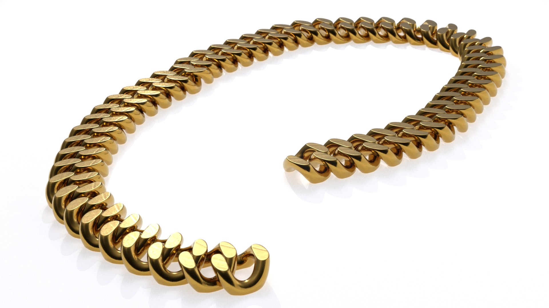 Very Basic Cuban Chain Model - TurboSquid 1886262