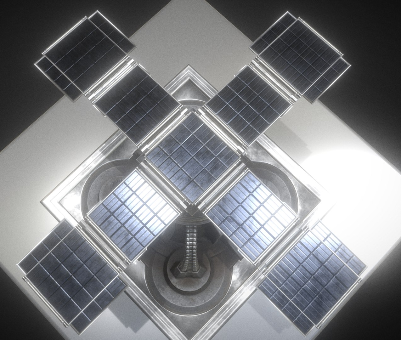 Solar Power Tower 3ds