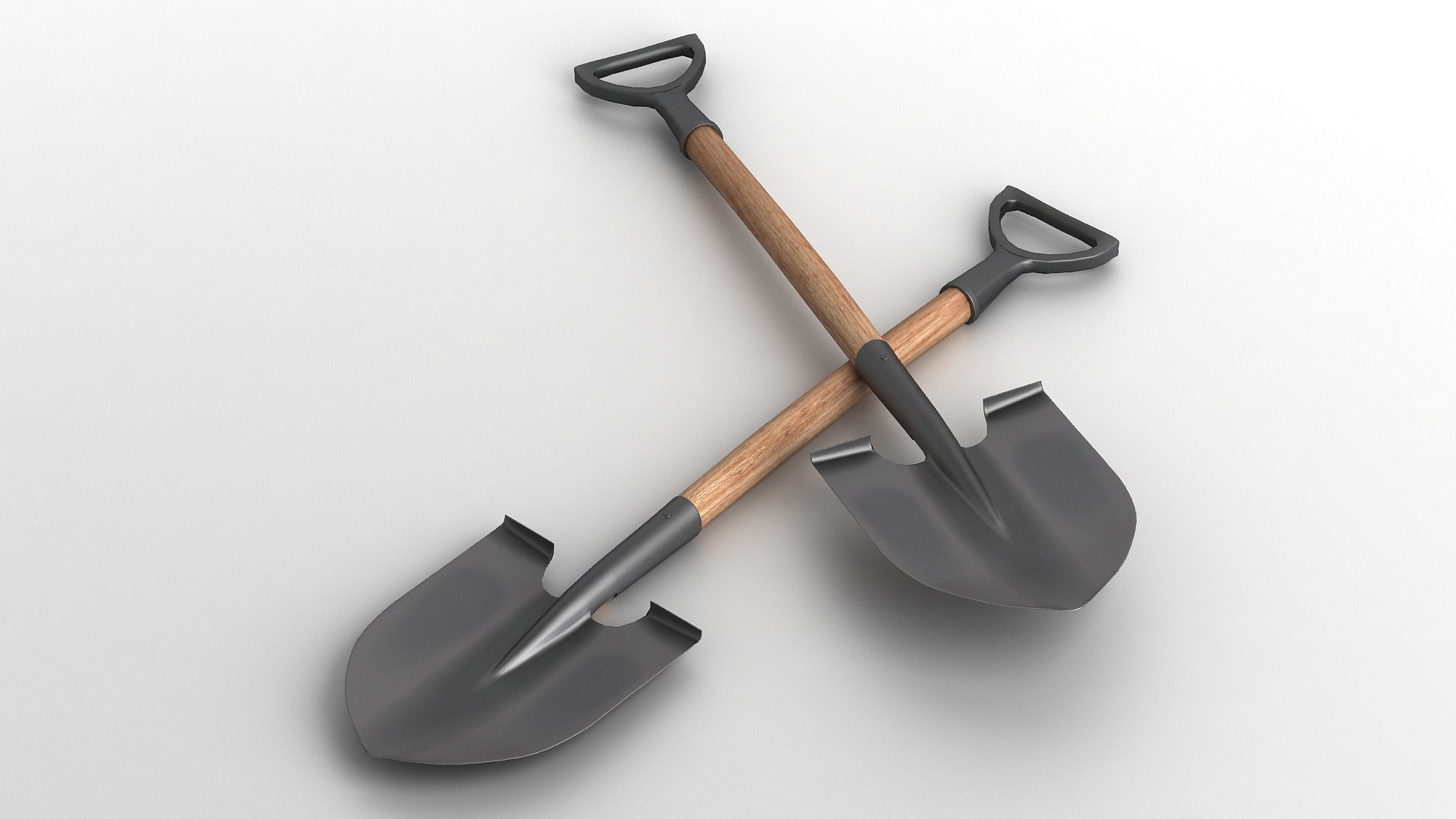 3D Shovel Spade garden tool dig digger gardener farm farmer hardware ...