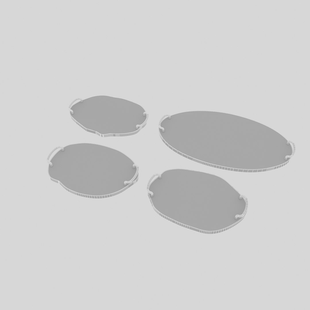 Wooden Trays Model - TurboSquid 1650394